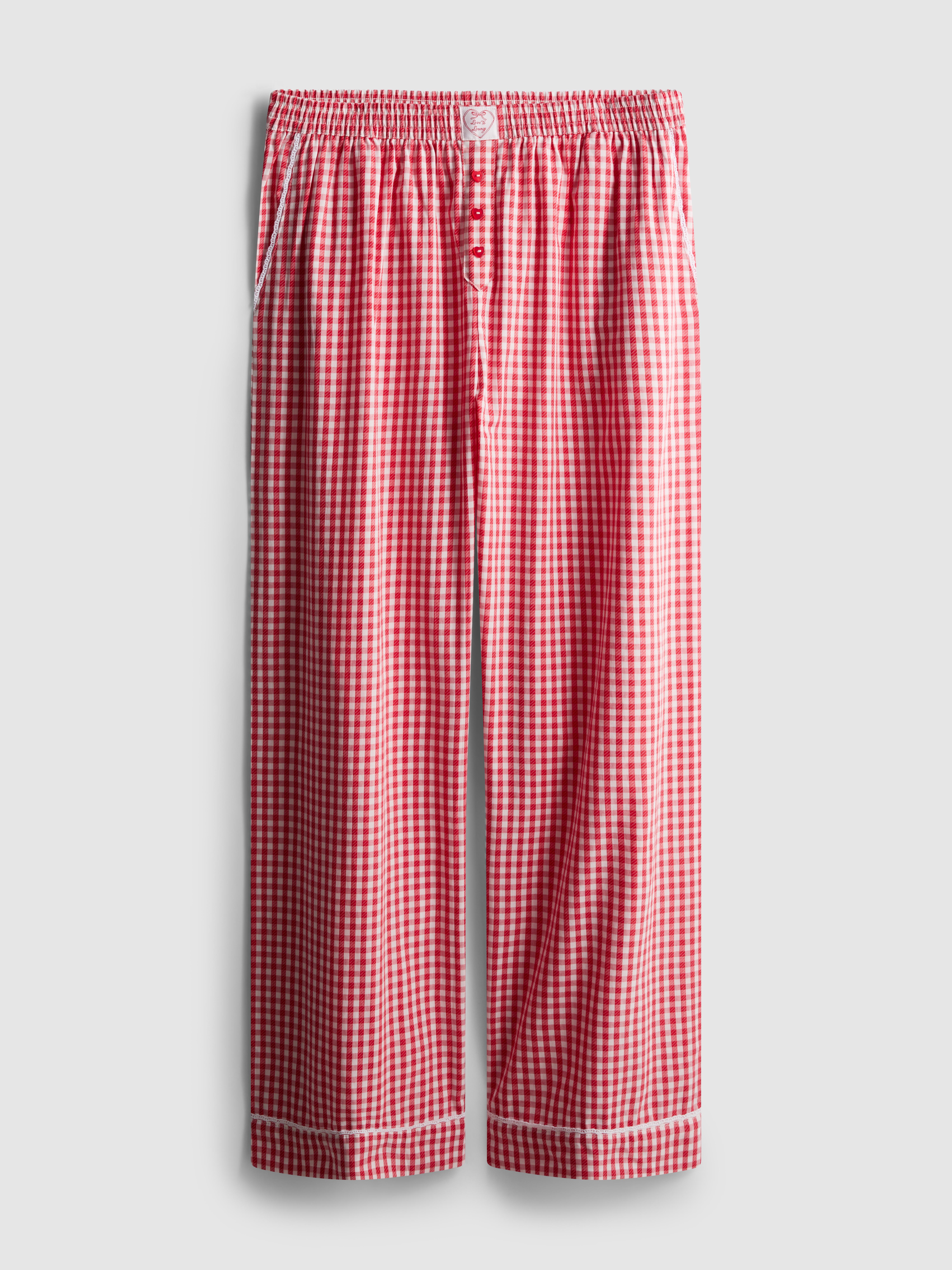 Pyjamabroek met Vichy-ruitjes Love To Lounge - Rood - Dames | Primark