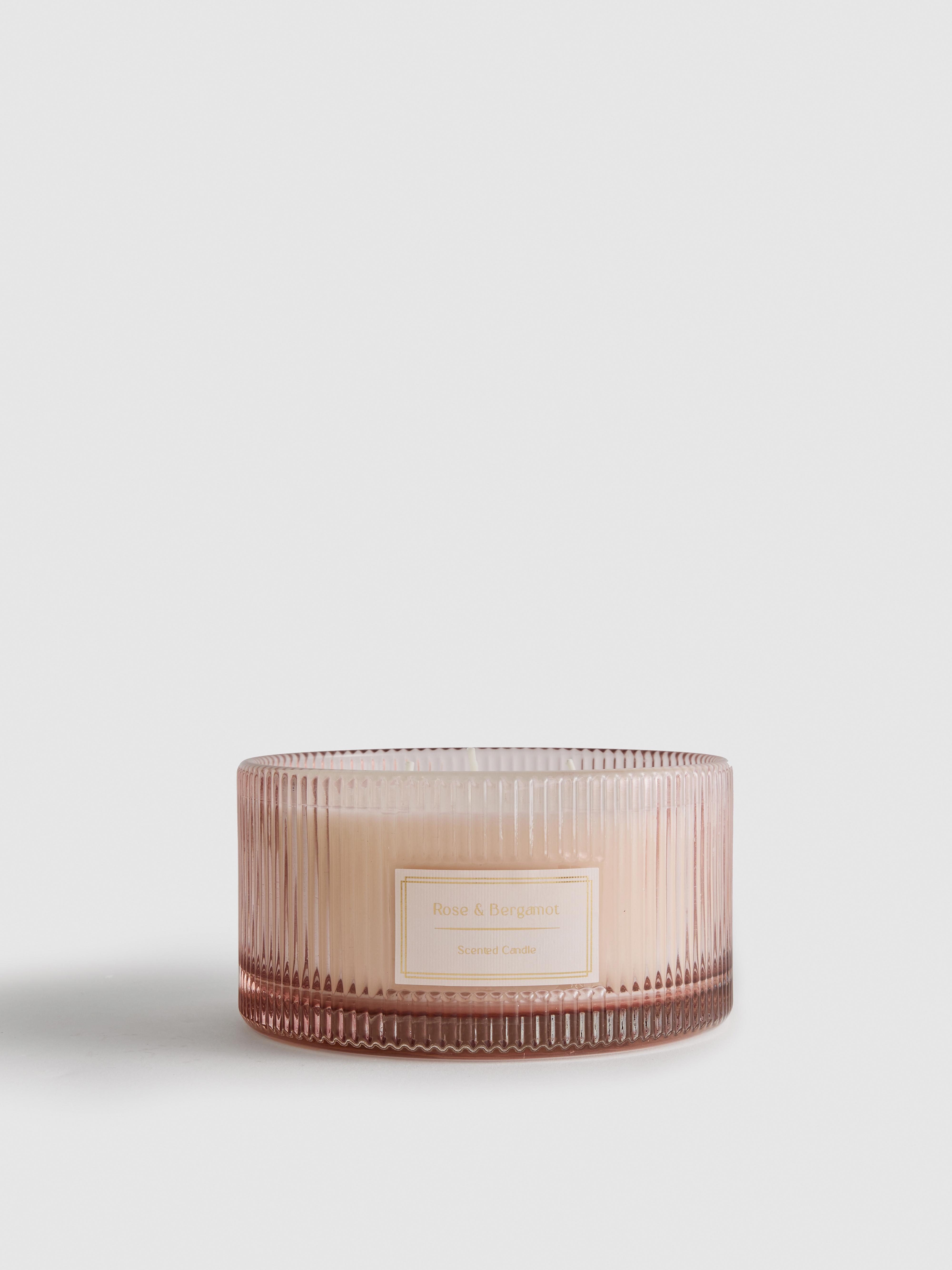 Dark Green Scented Three Wick Candle In Fluted Jar | Primark