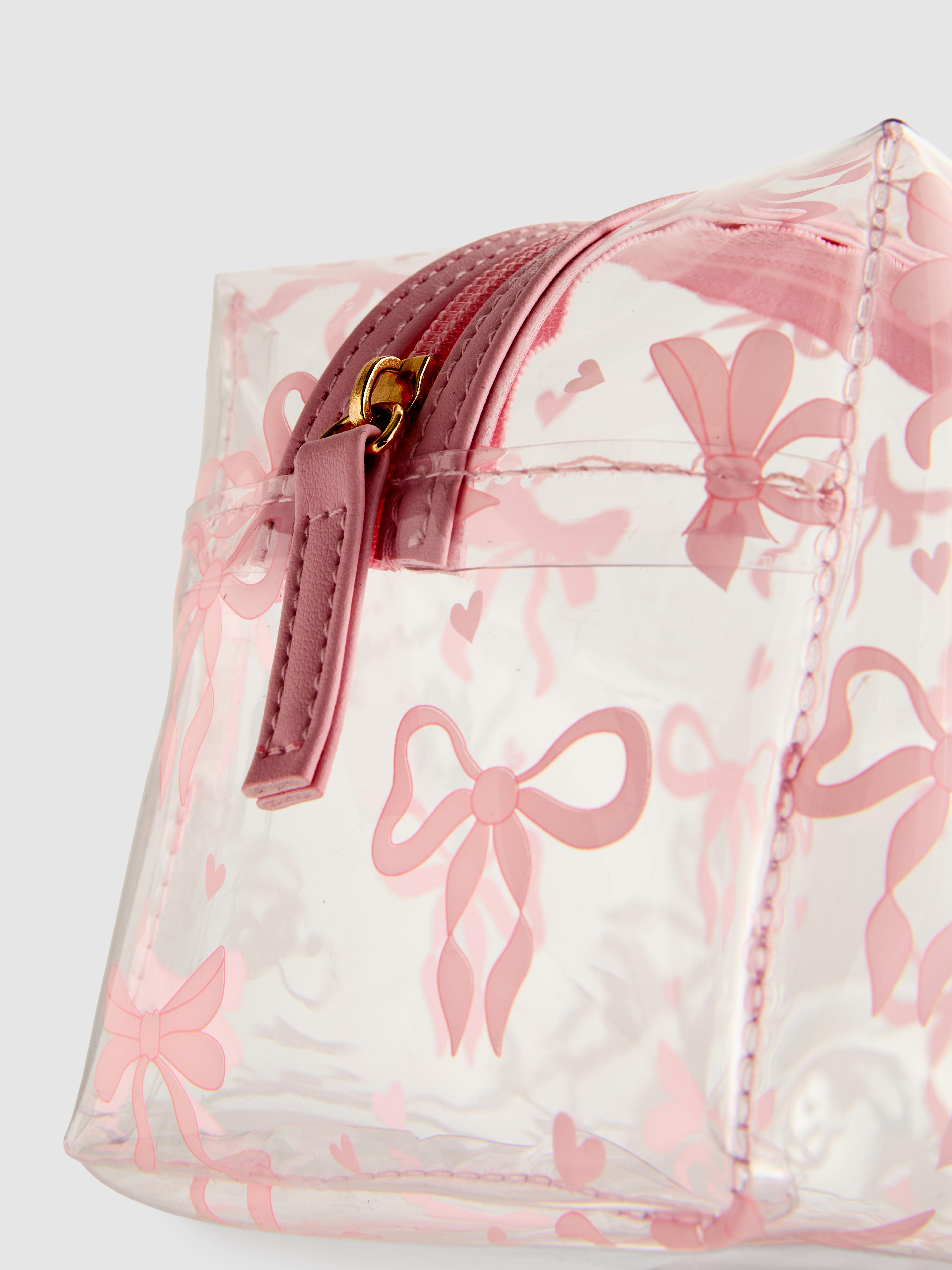 Transparente Make-up-Tasche mit Schleifenmuster | Primark