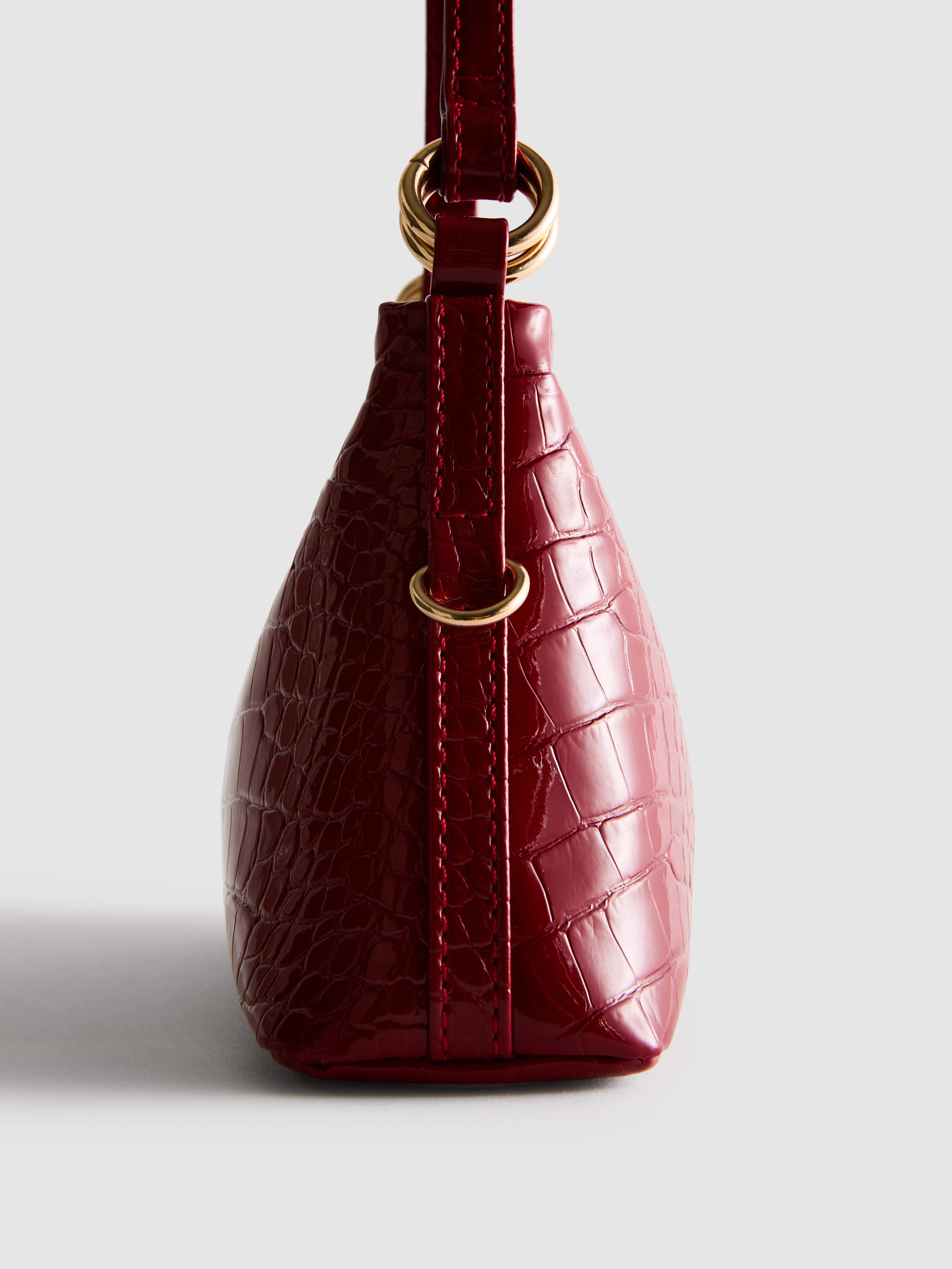 Womens Red Faux Leather Shoulder Bag | Primark