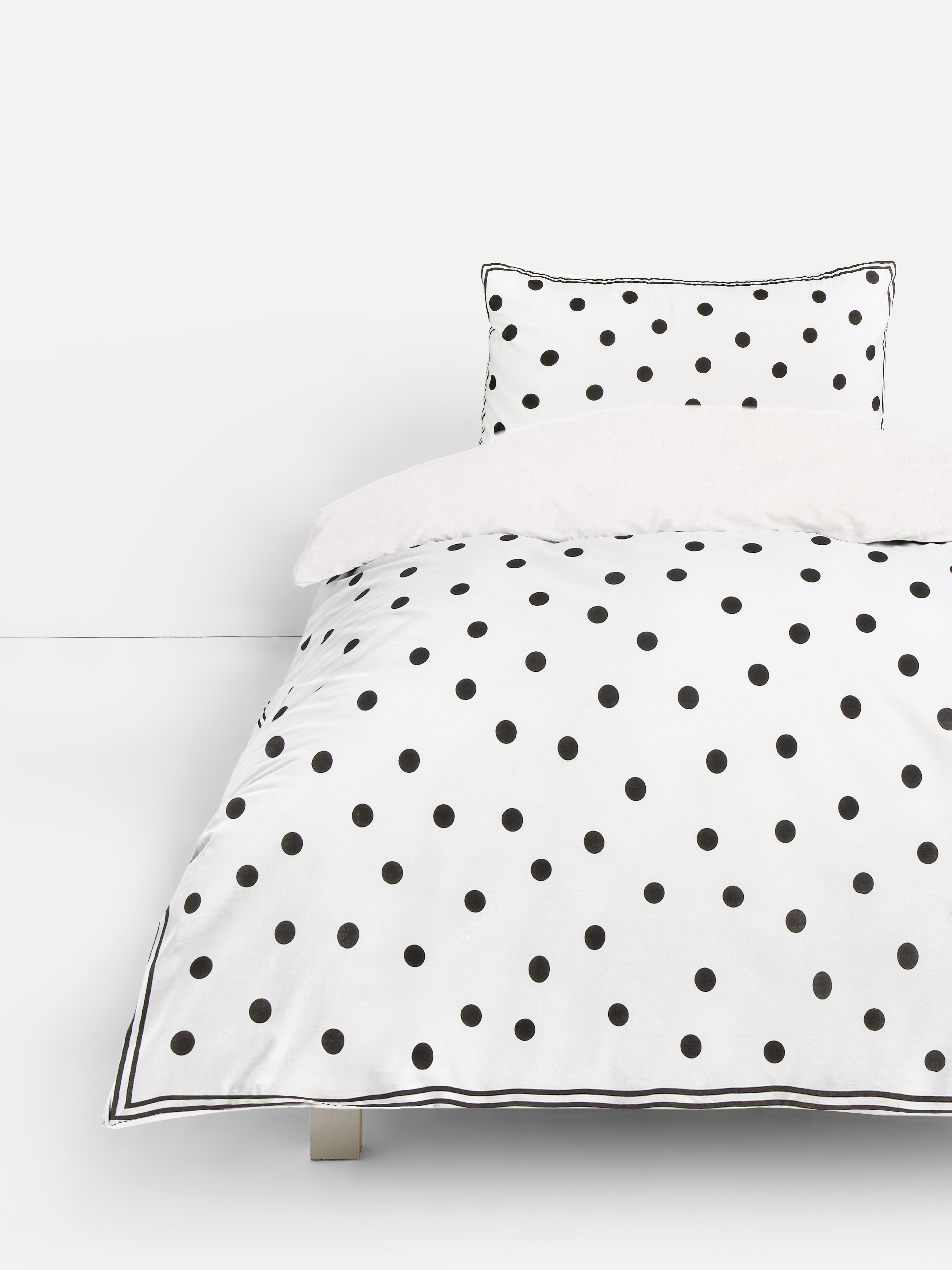 Black Polka Dot Single Duvet Cover Set | Primark