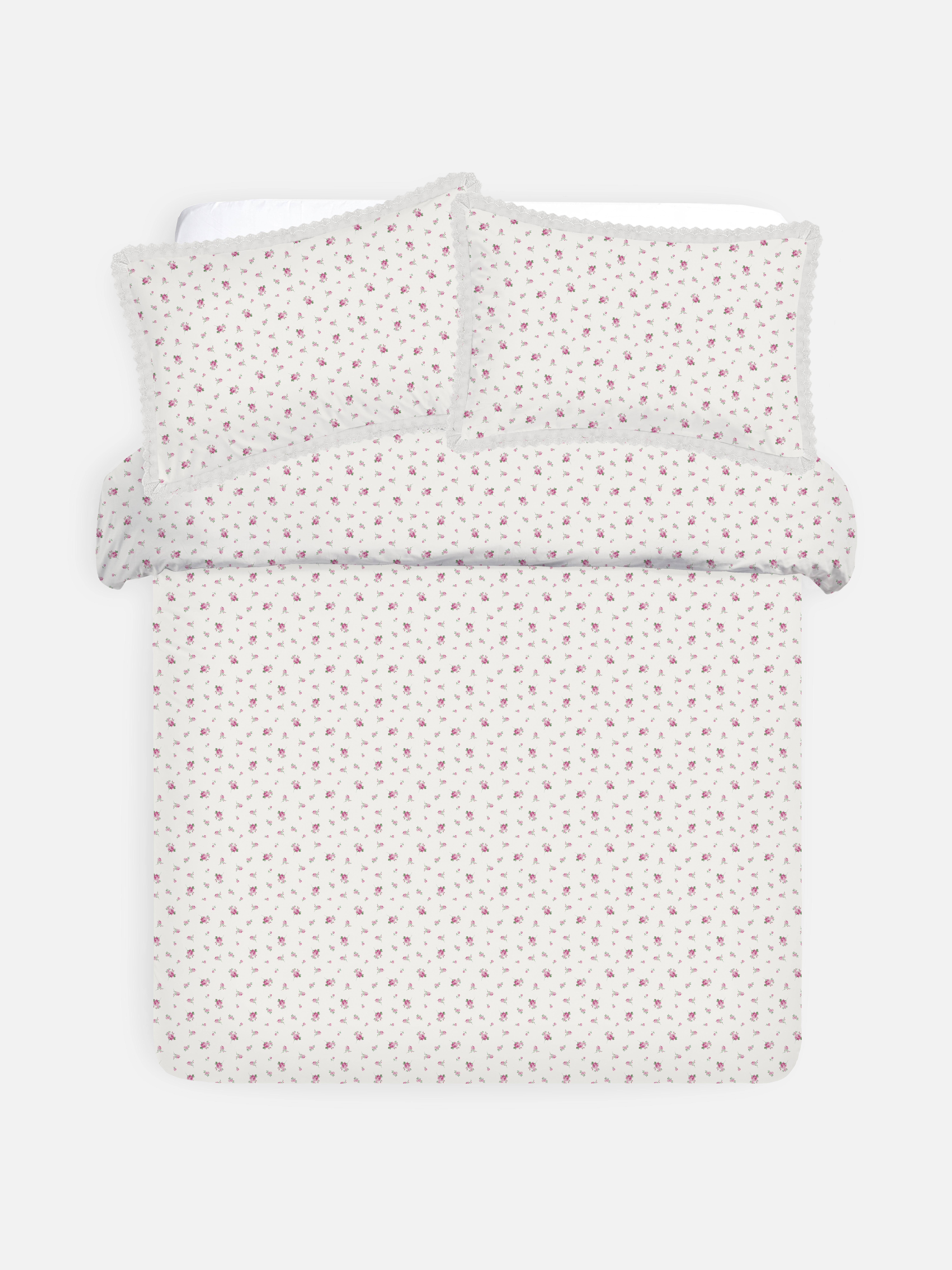 Parure de lit double en coton majoritaire à petites fleurs - Rose | Primark