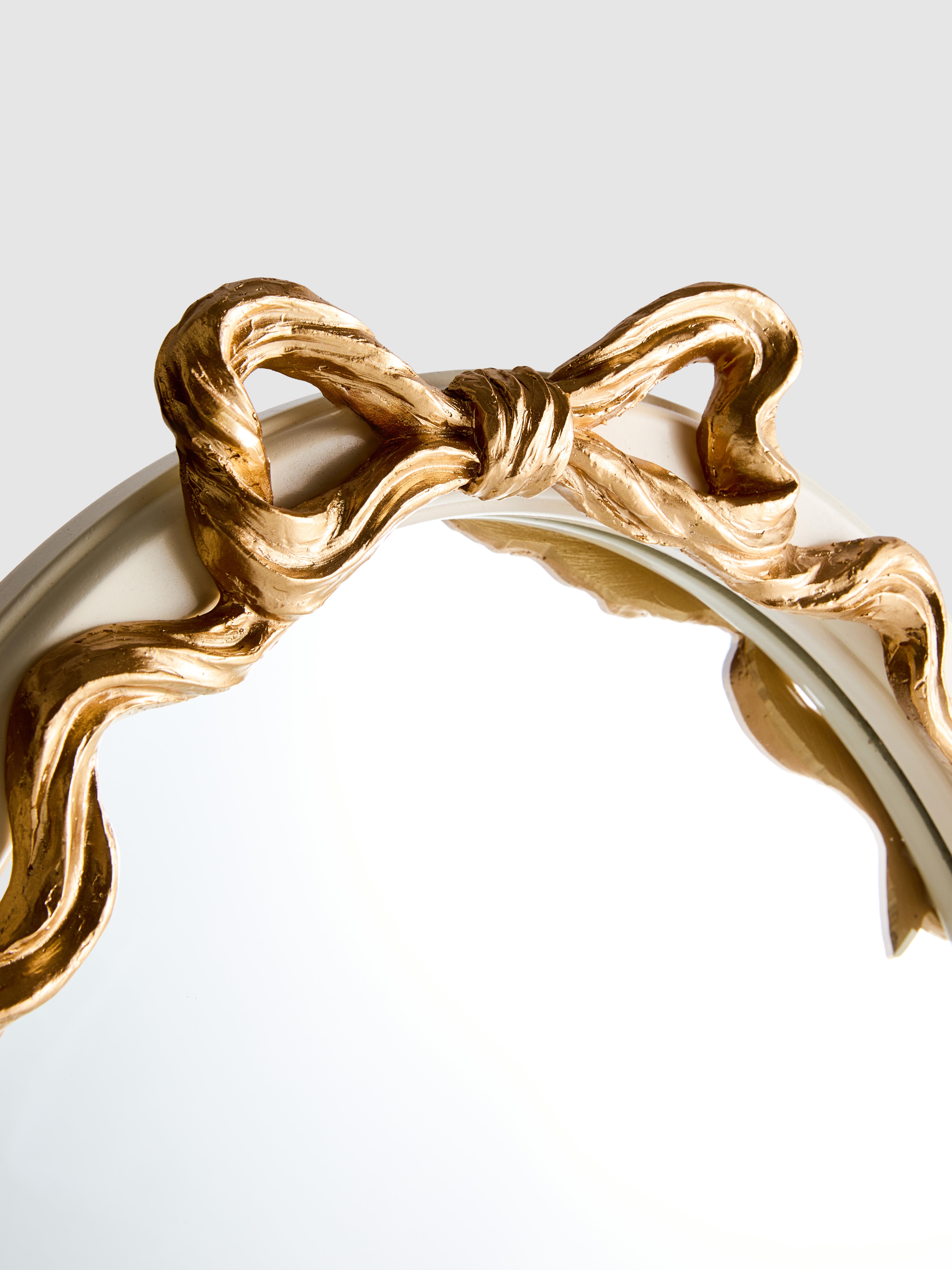 Gold Oval Mirror With Bow Accent | Primark