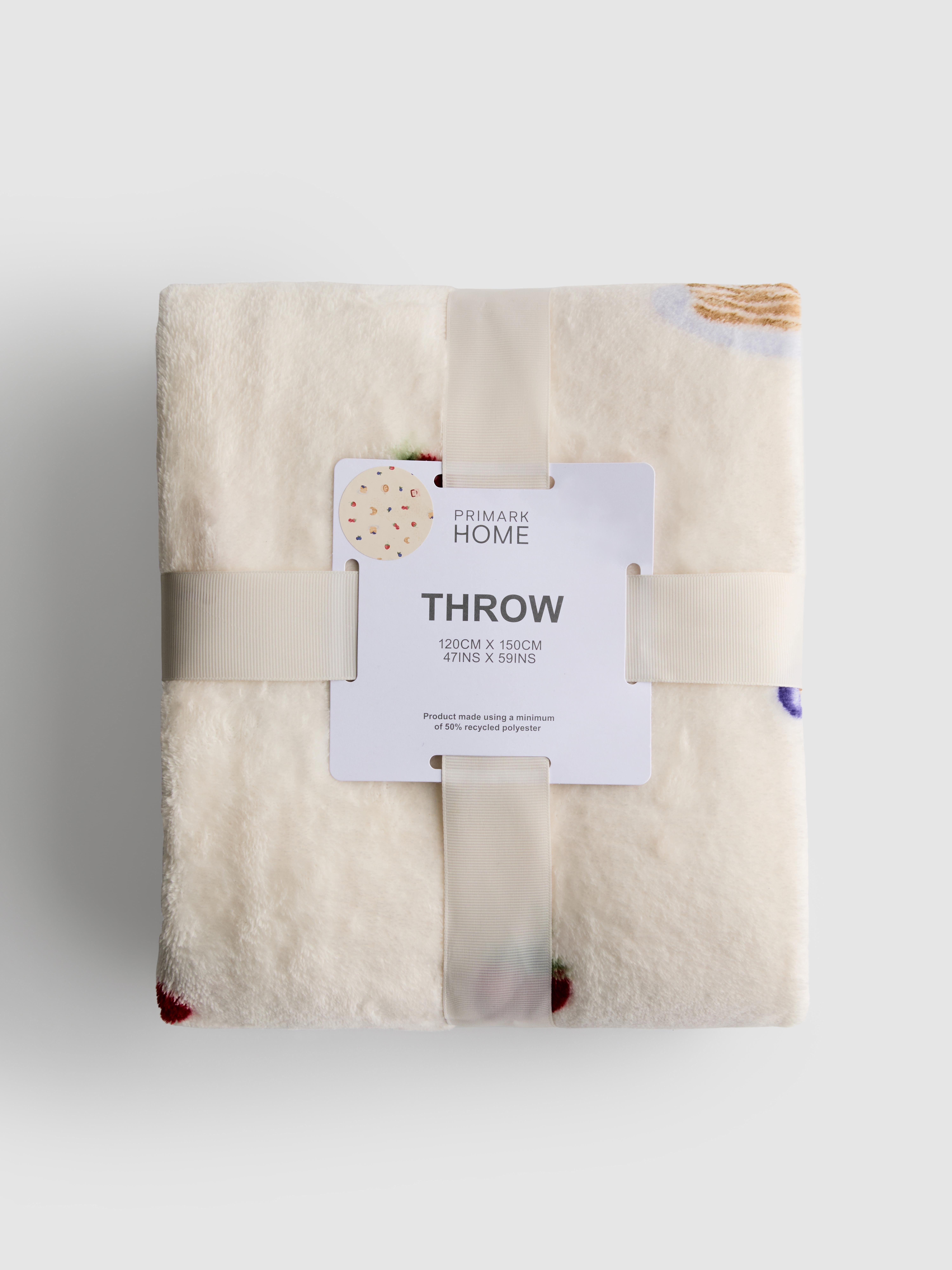 Cream Breakfast Club Throw | Primark