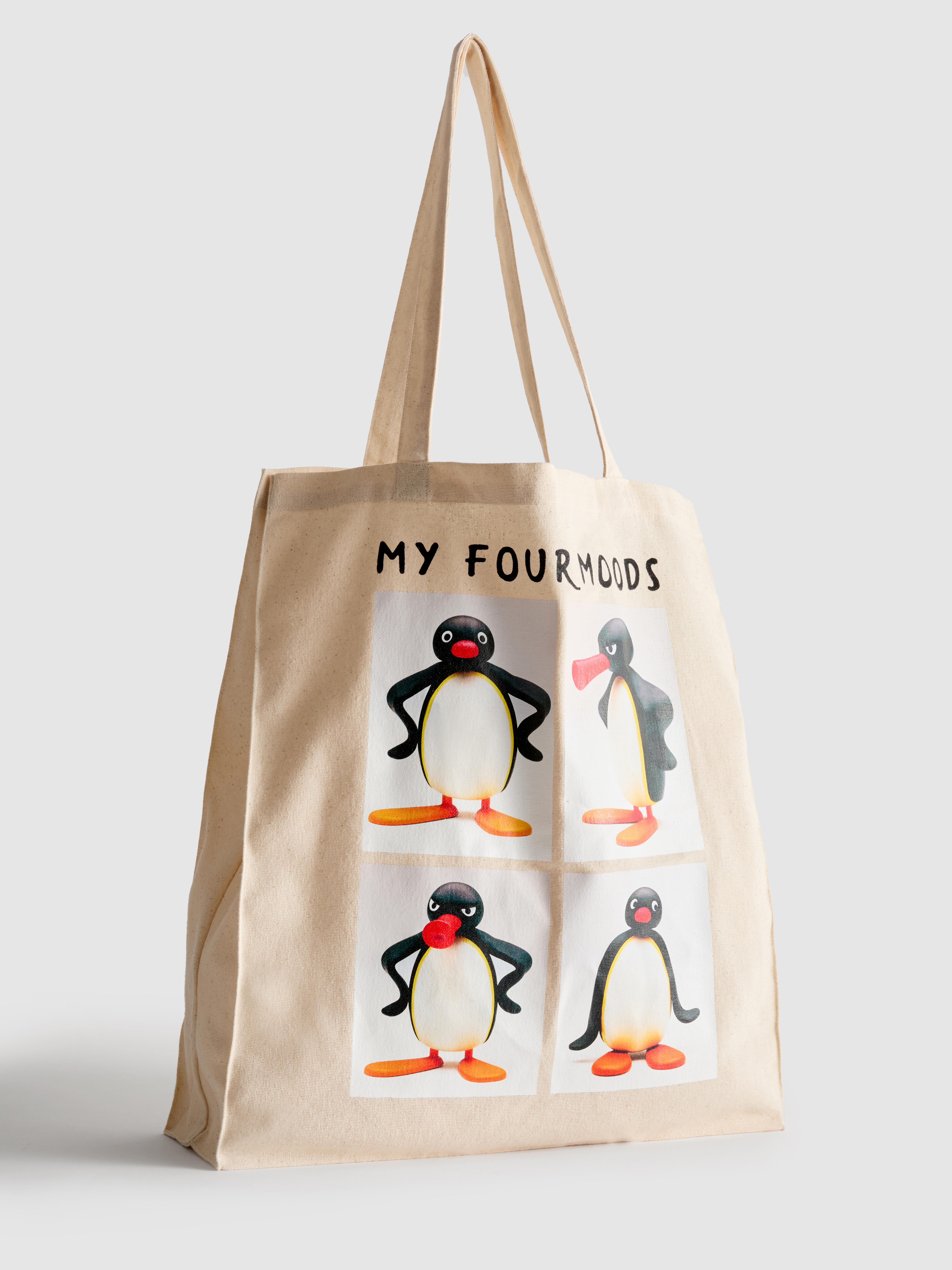 Women's Natural Pingu Four Moods Canvas Bag | Primark