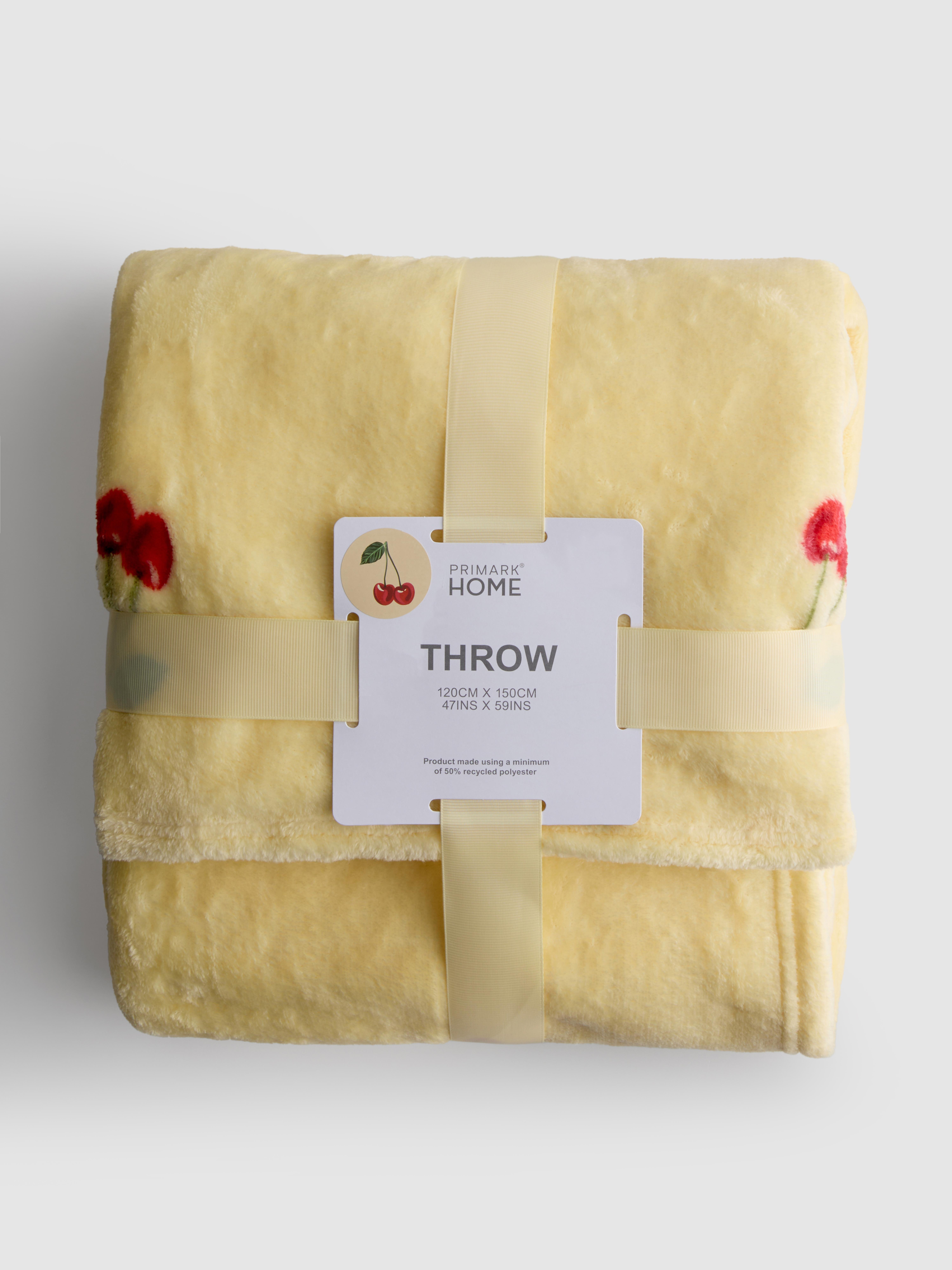 Yellow Cherry Throw | Primark