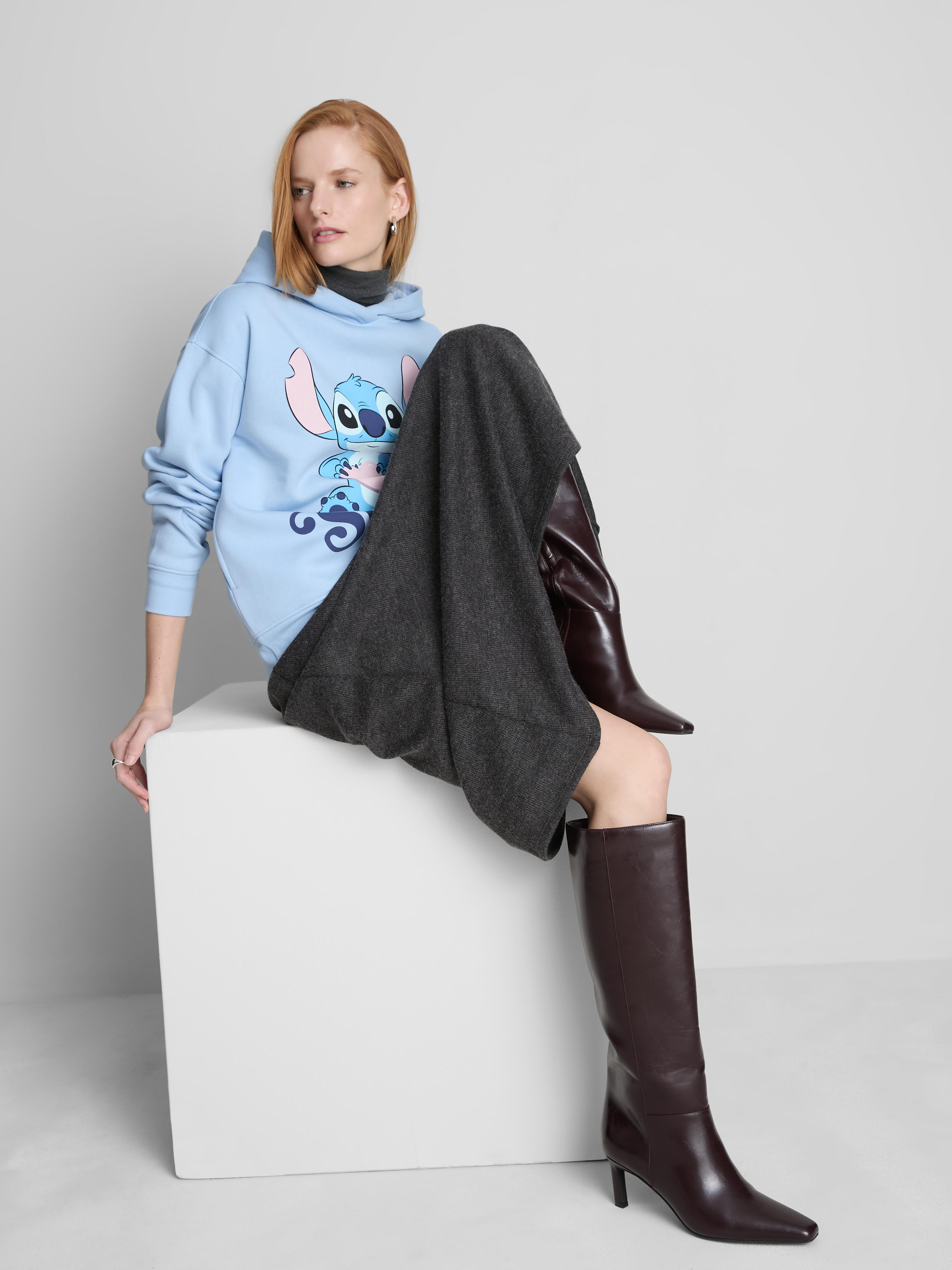 Mikina s kapucí ze směsi bavlny Disney Stitch - Modrá - Dámské | Primark