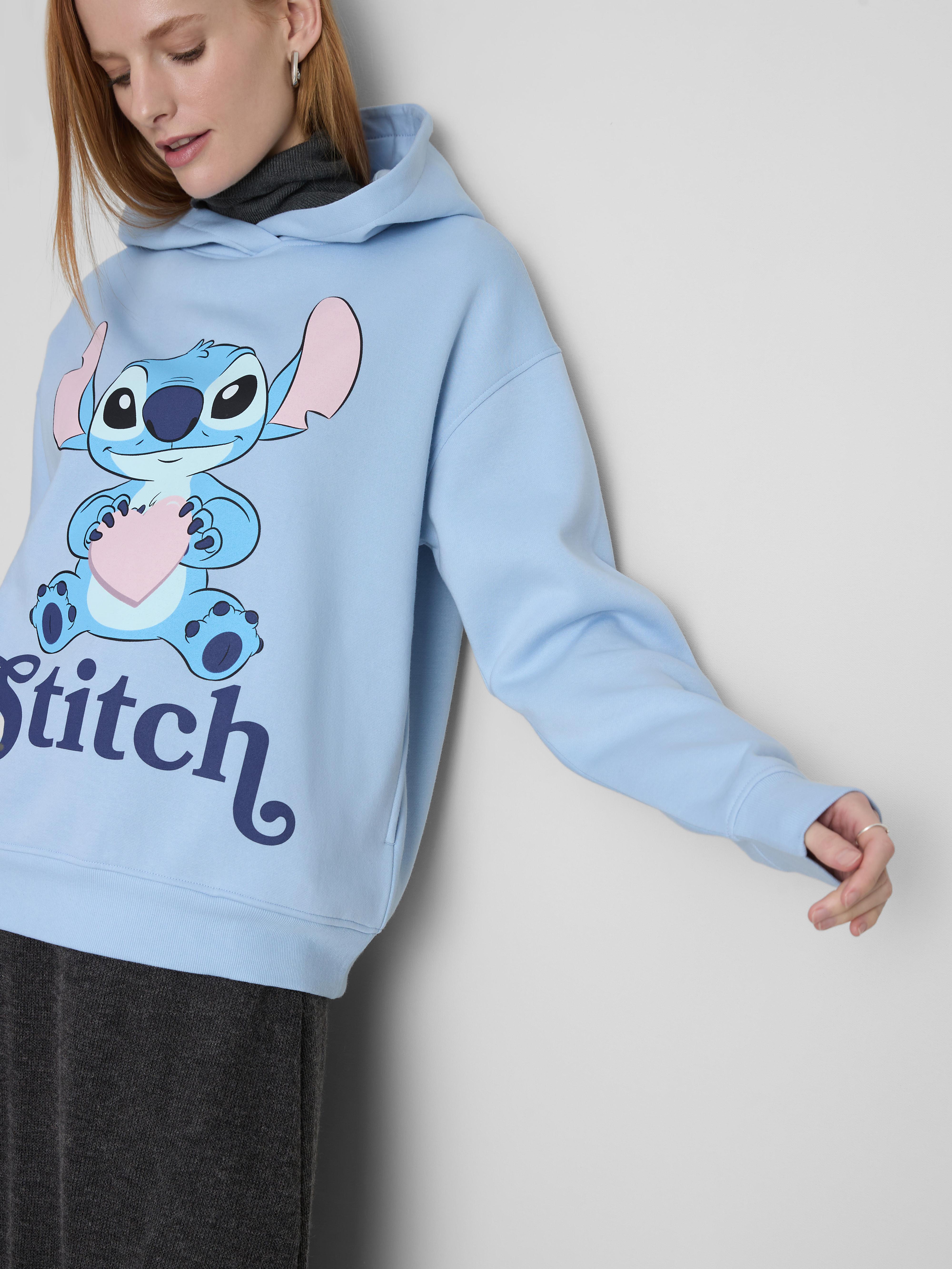 Mikina s kapucí ze směsi bavlny Disney Stitch - Modrá - Dámské | Primark