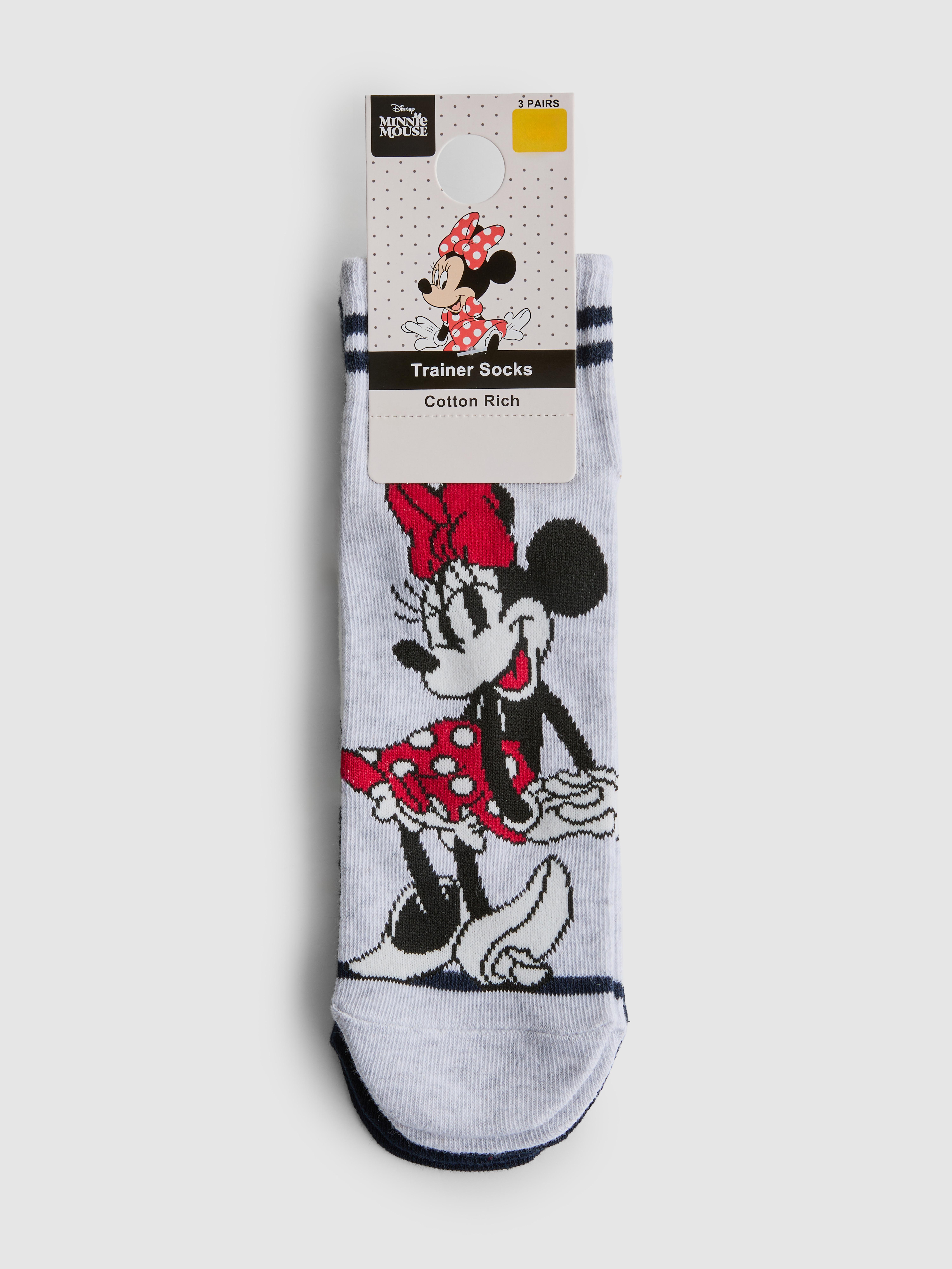 Womens Navy 3pk Disney's Minnie Mouse Trainer Socks | Primark