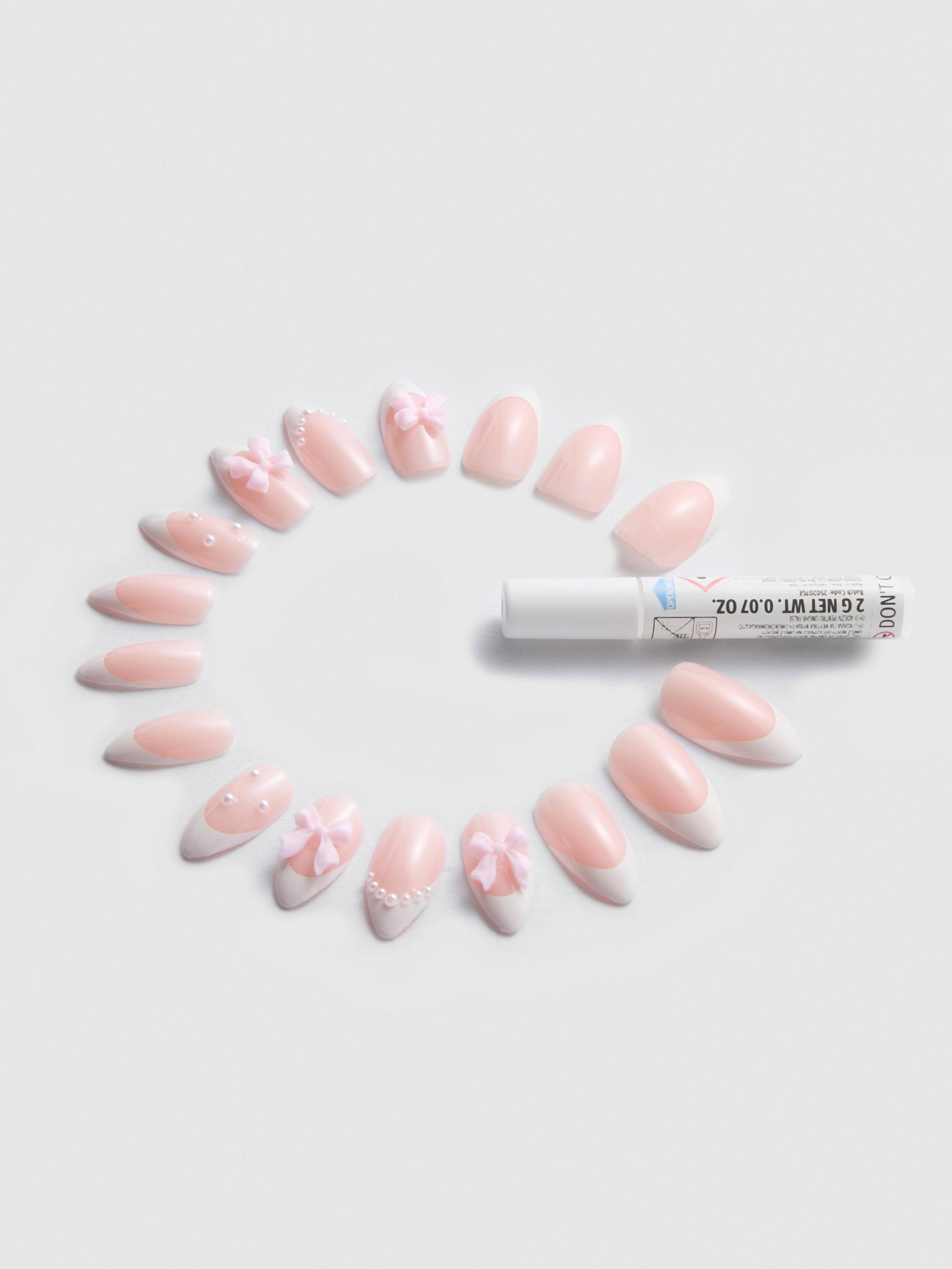 Multi PS... Pointed French Tip Gloss False Nails | Primark