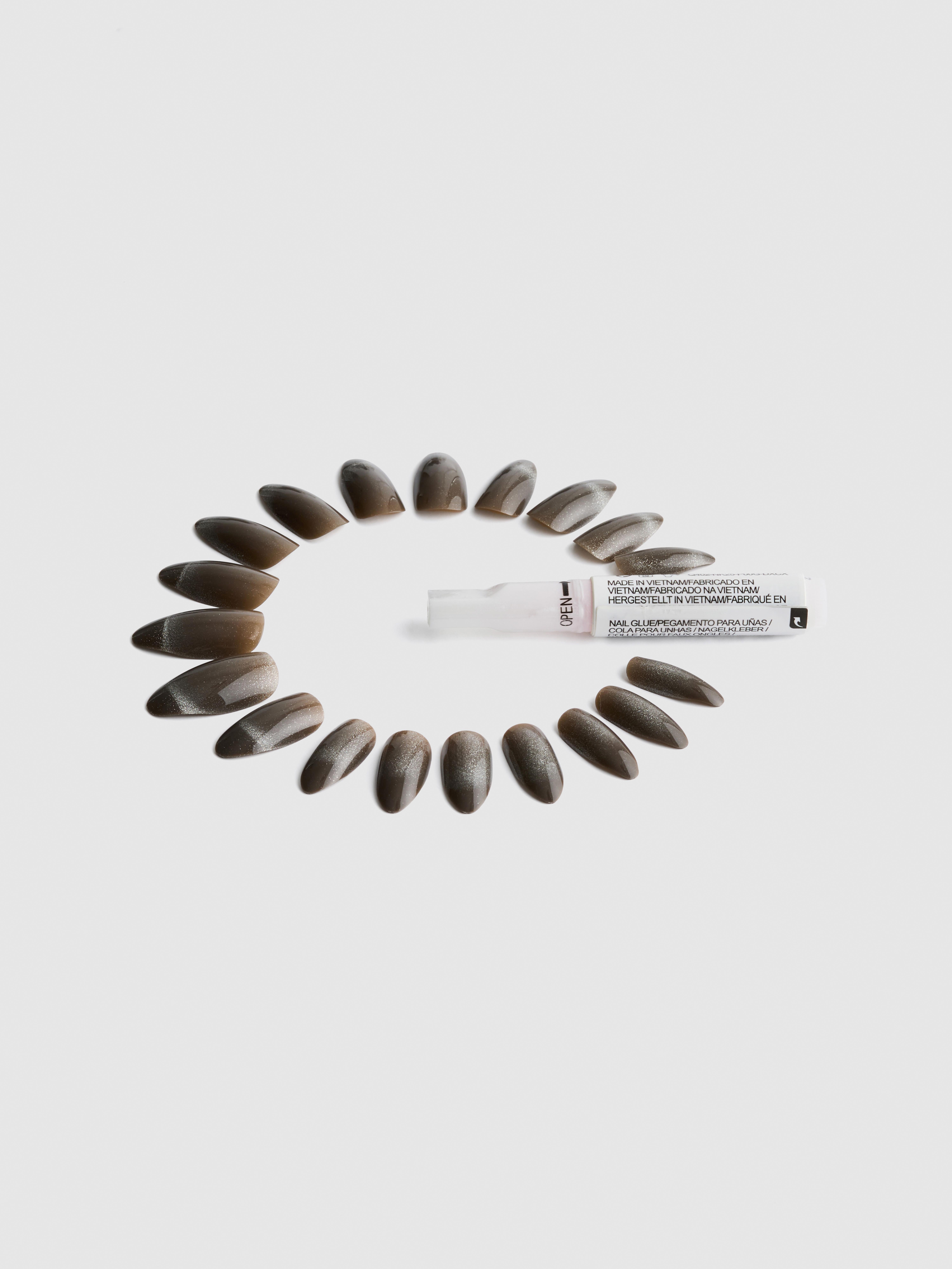 Bronze PS... Cat Eye Pointed Gloss False Nails | Primark