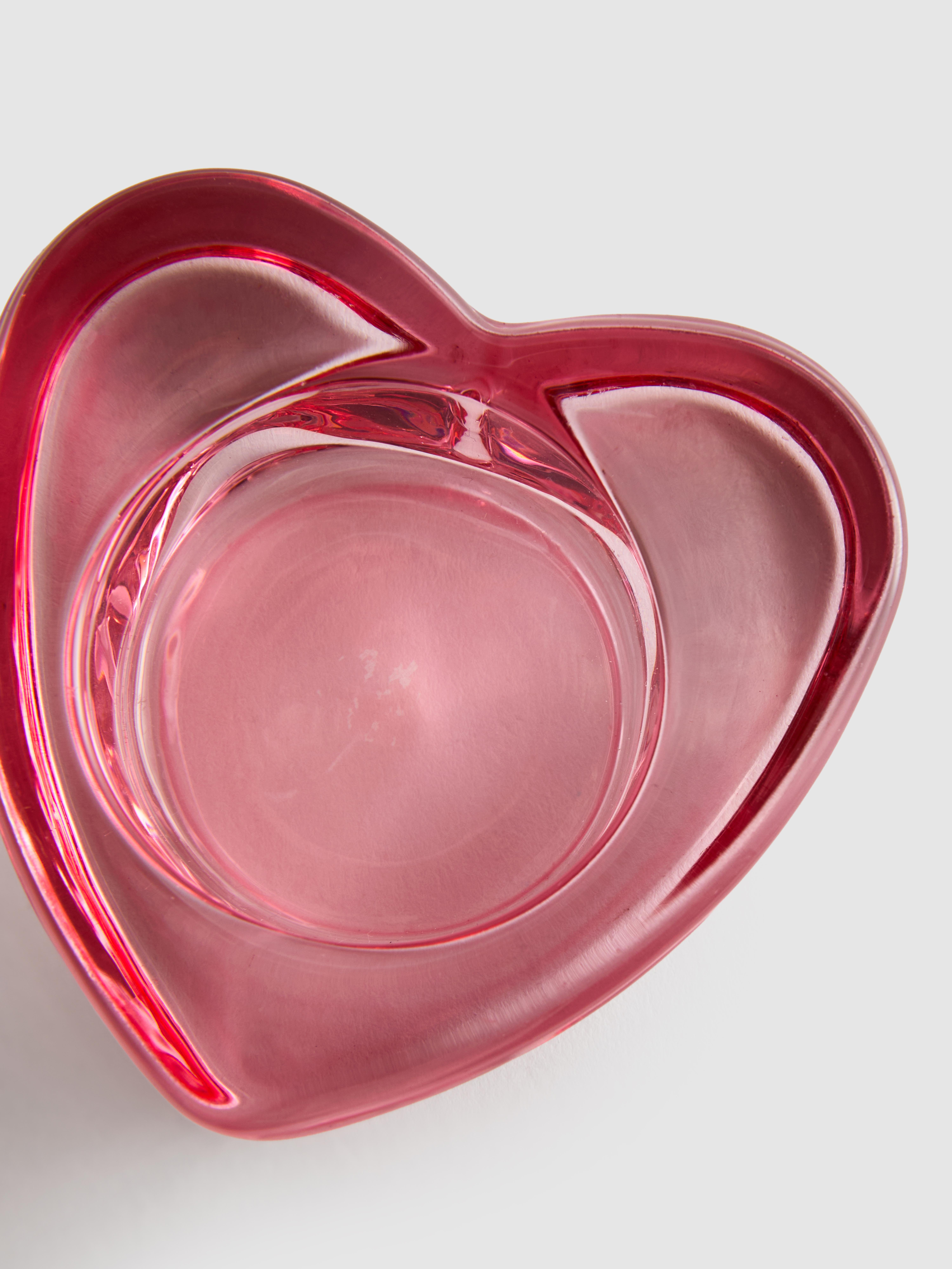 Pink Heart Shaped Tea Light Holder | Primark