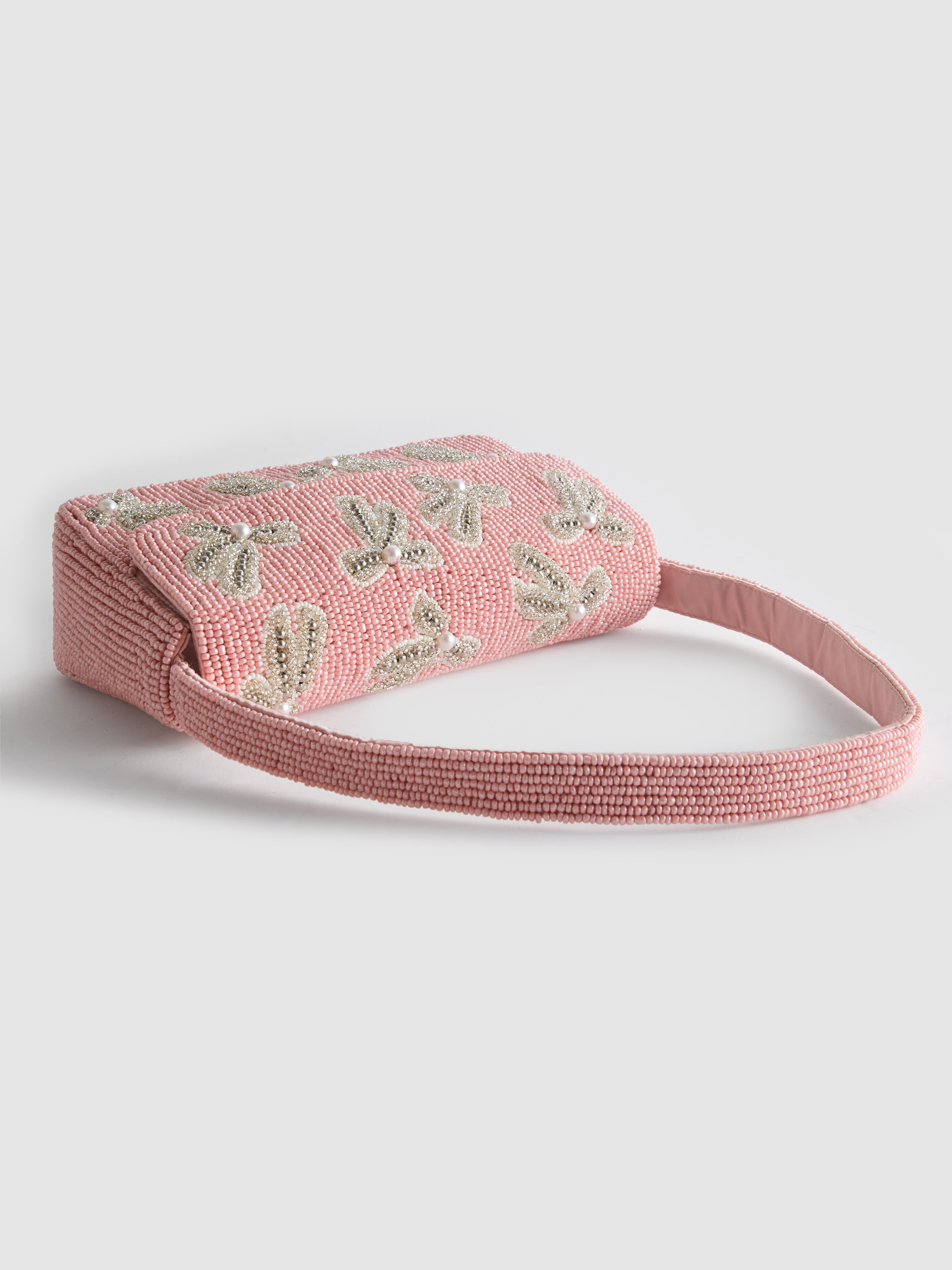 Womens Pink Beaded Mini Shoulder Bag | Primark