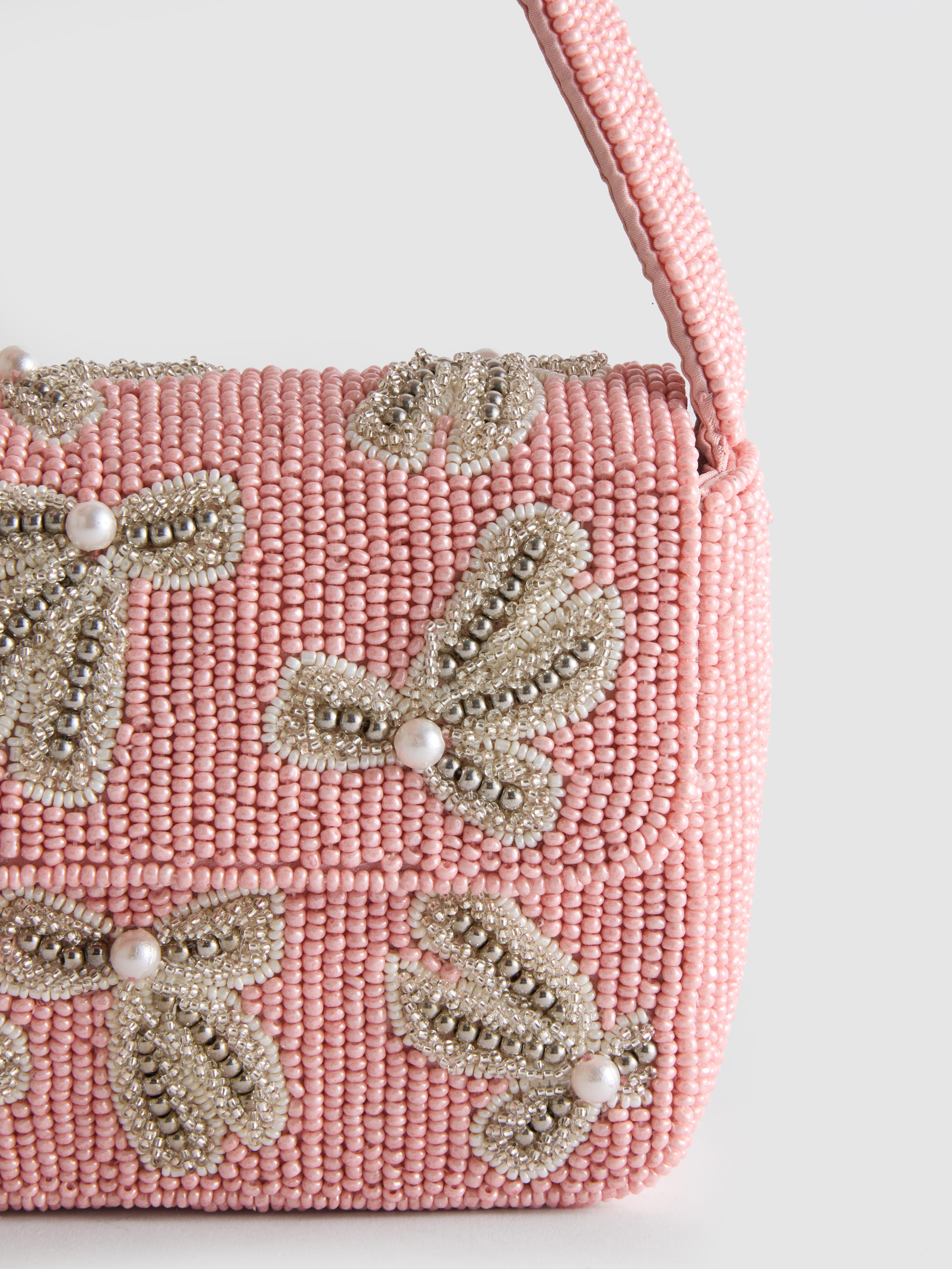 Women's Pink Beaded Mini Shoulder Bag | Primark