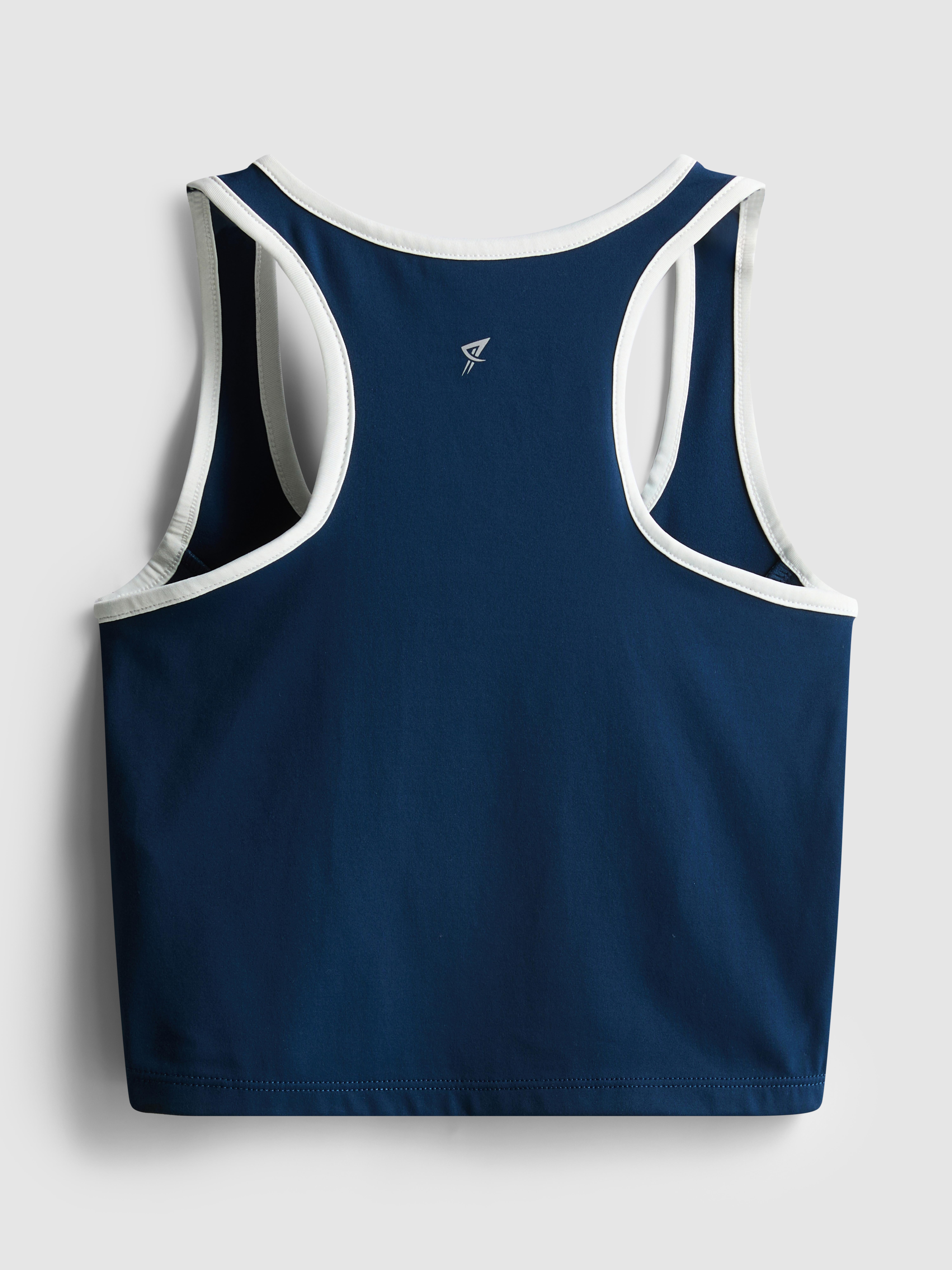 Girls Navy Buttery Soft Active Racerback Top | Penneys