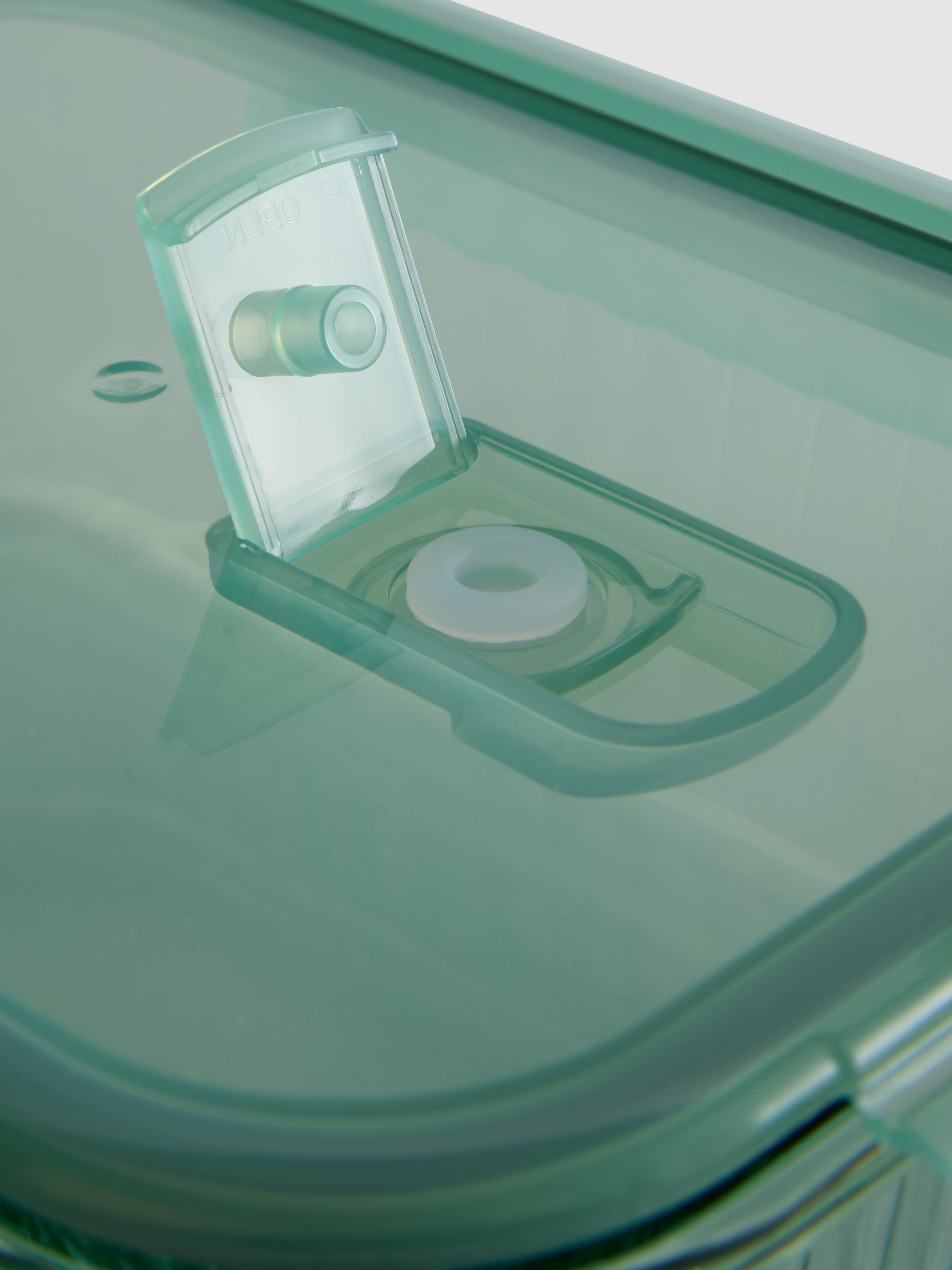 Green Ribbed Glass Food Container | Primark