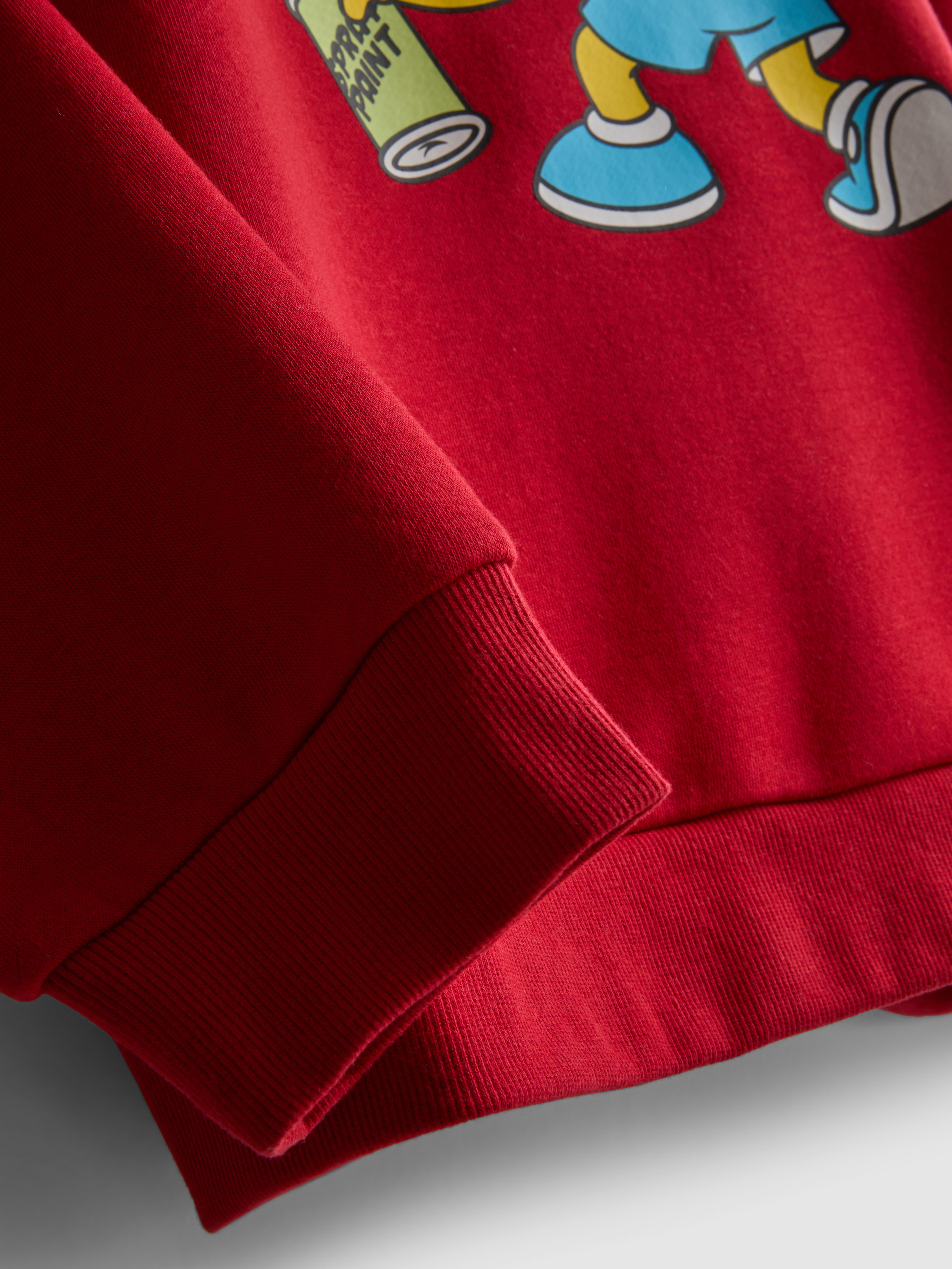 Boys Red 7-15yrs | The Simpsons Bart Hoodie | Primark