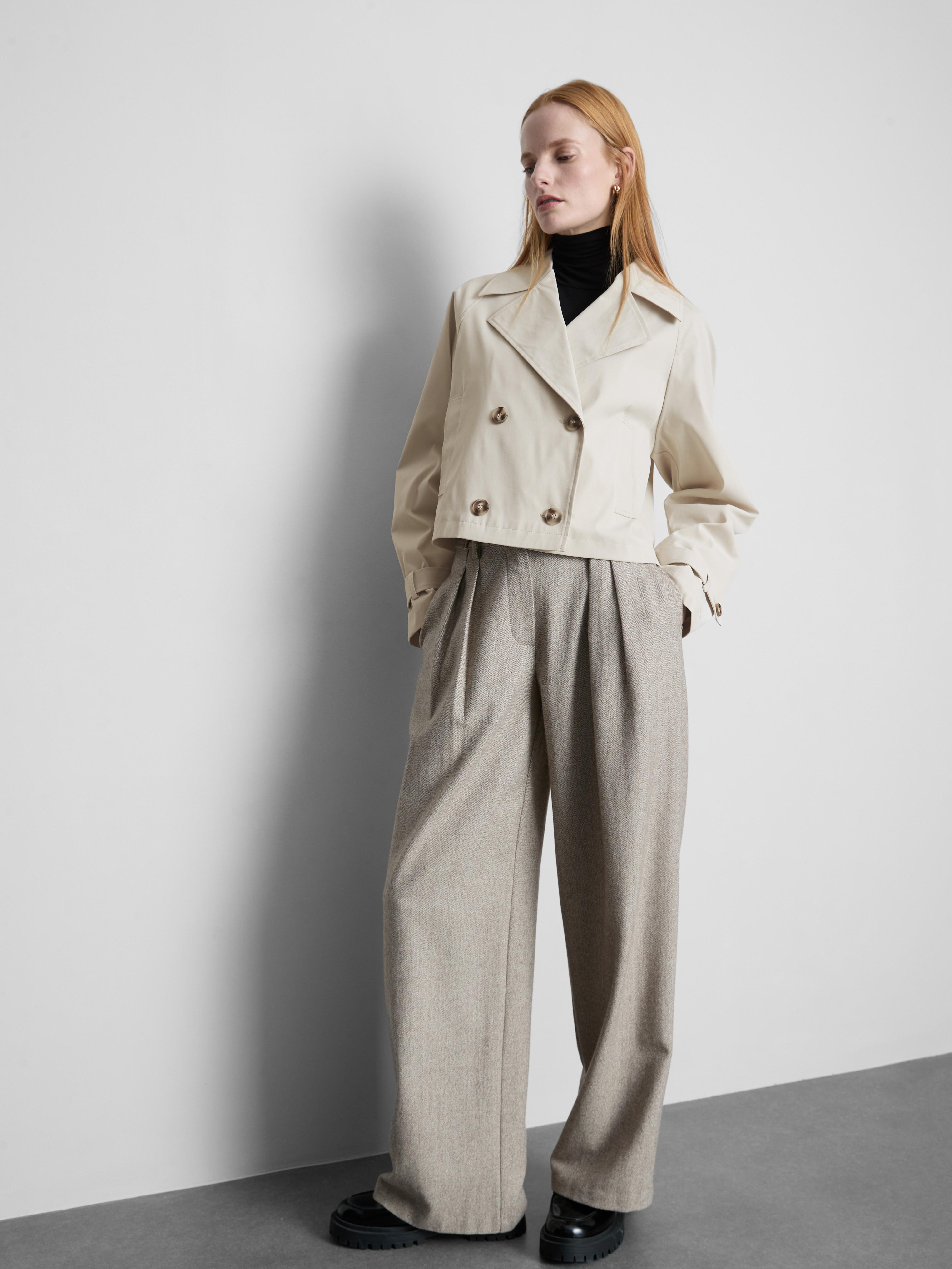 Womens Ecru Double Breasted Boxy Mac | Primark