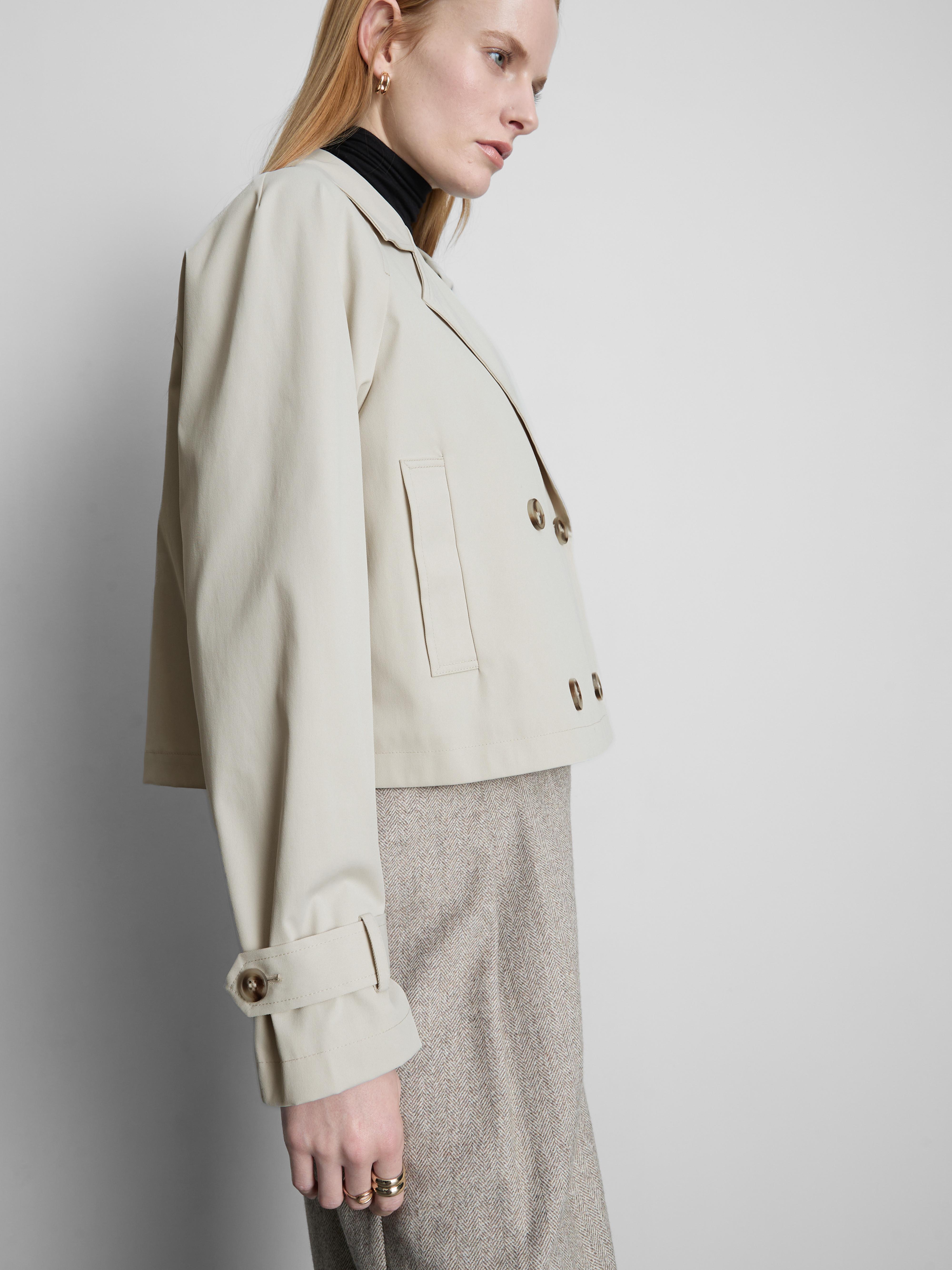 Womens Ecru Double Breasted Boxy Mac | Primark