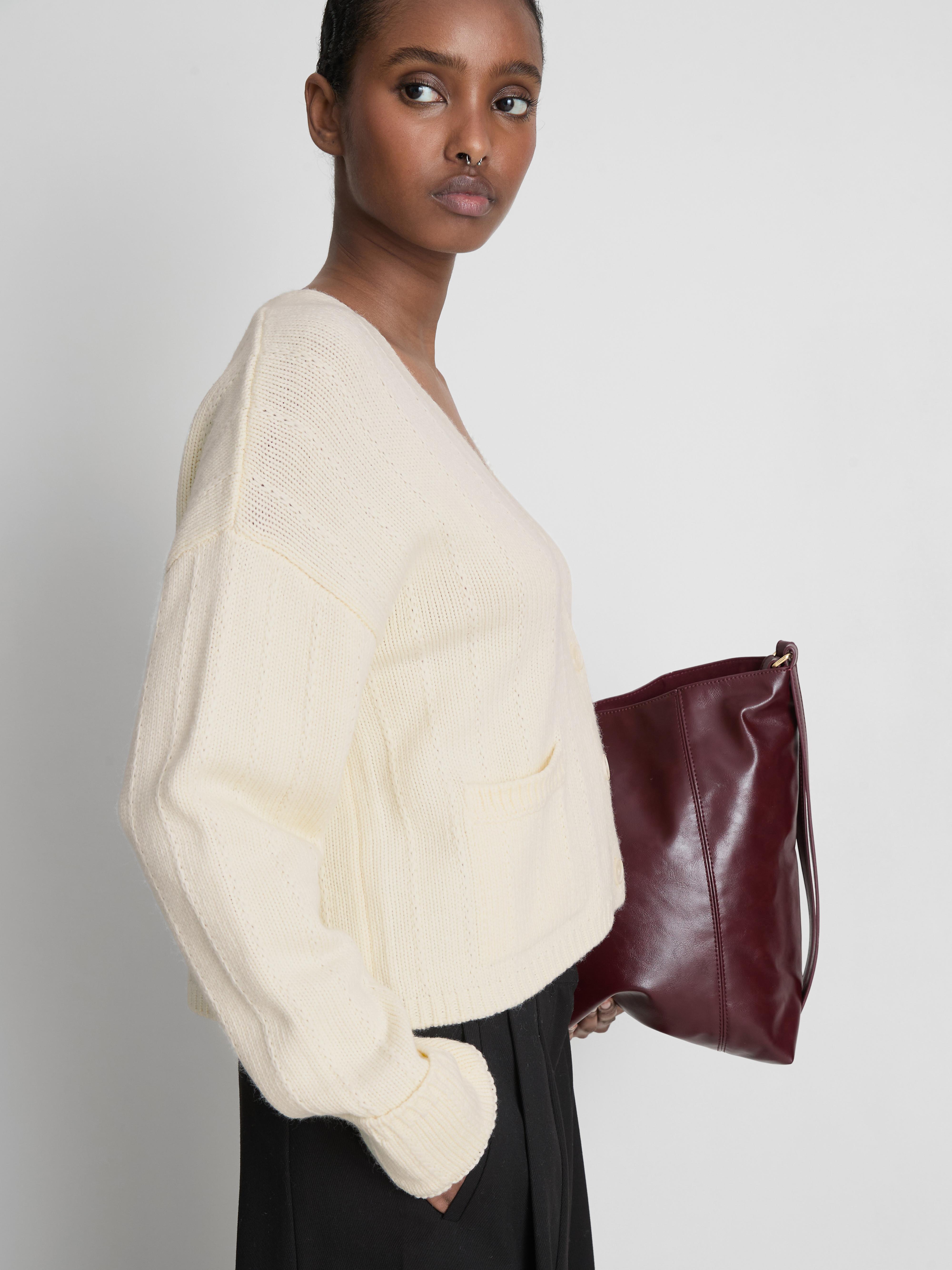 Cardigan lavorato a maglia con scollo a V - Avorio - Donna | Primark