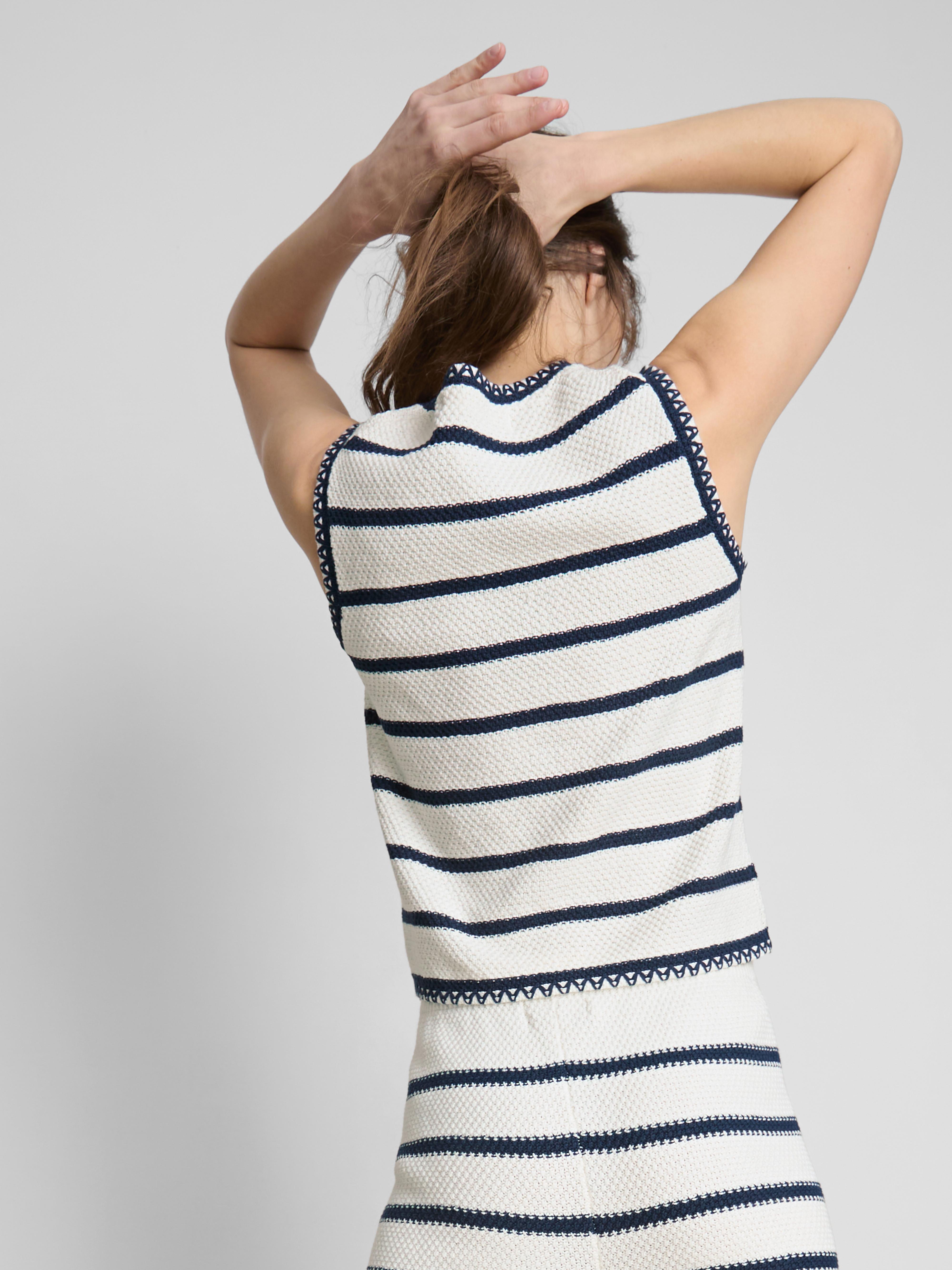 Womens Ivory Knitted Stripe Vest Top | Primark