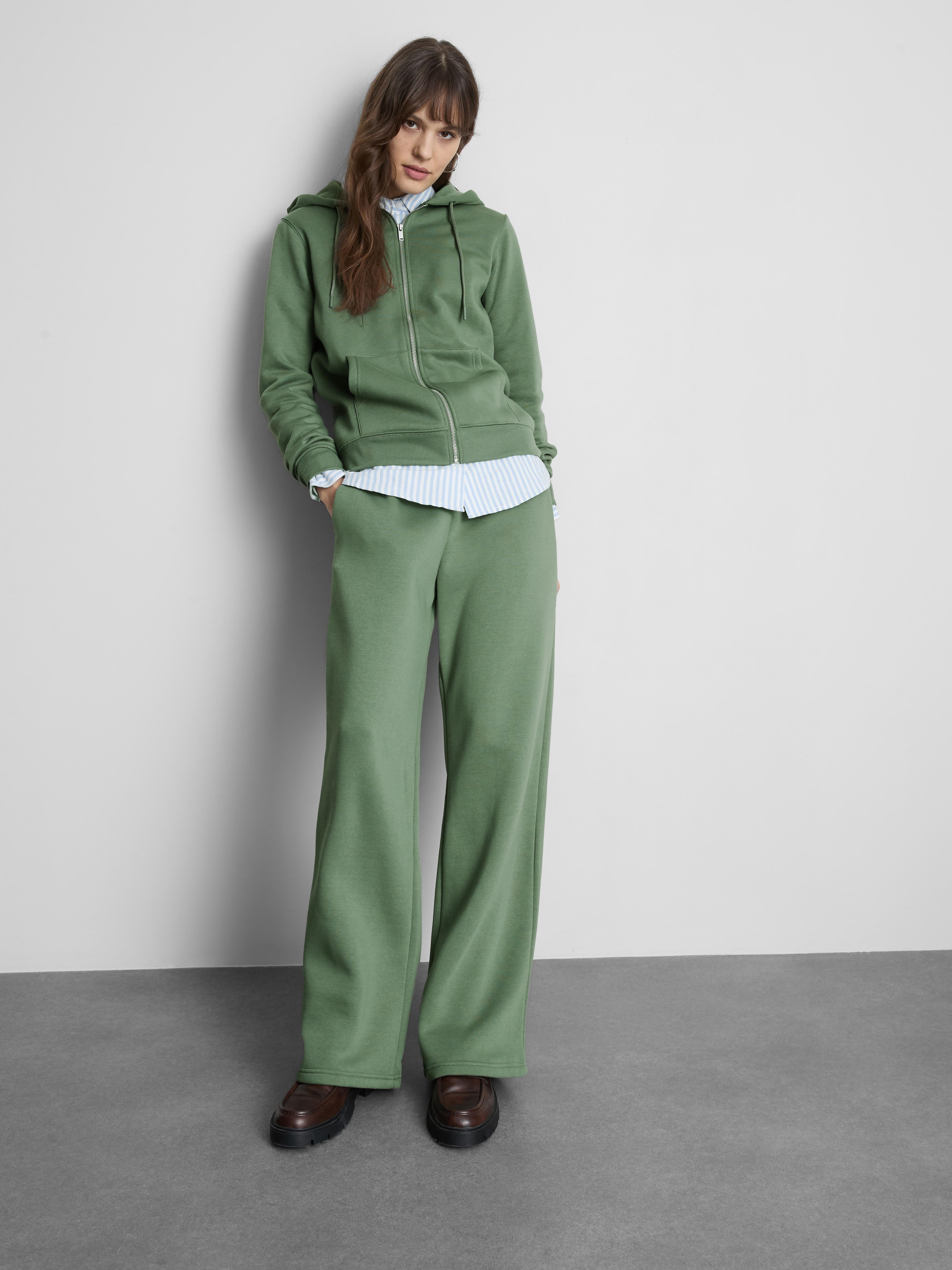 Sudadera básica con capucha y cremallera - Color caqui - Mujer | Primark