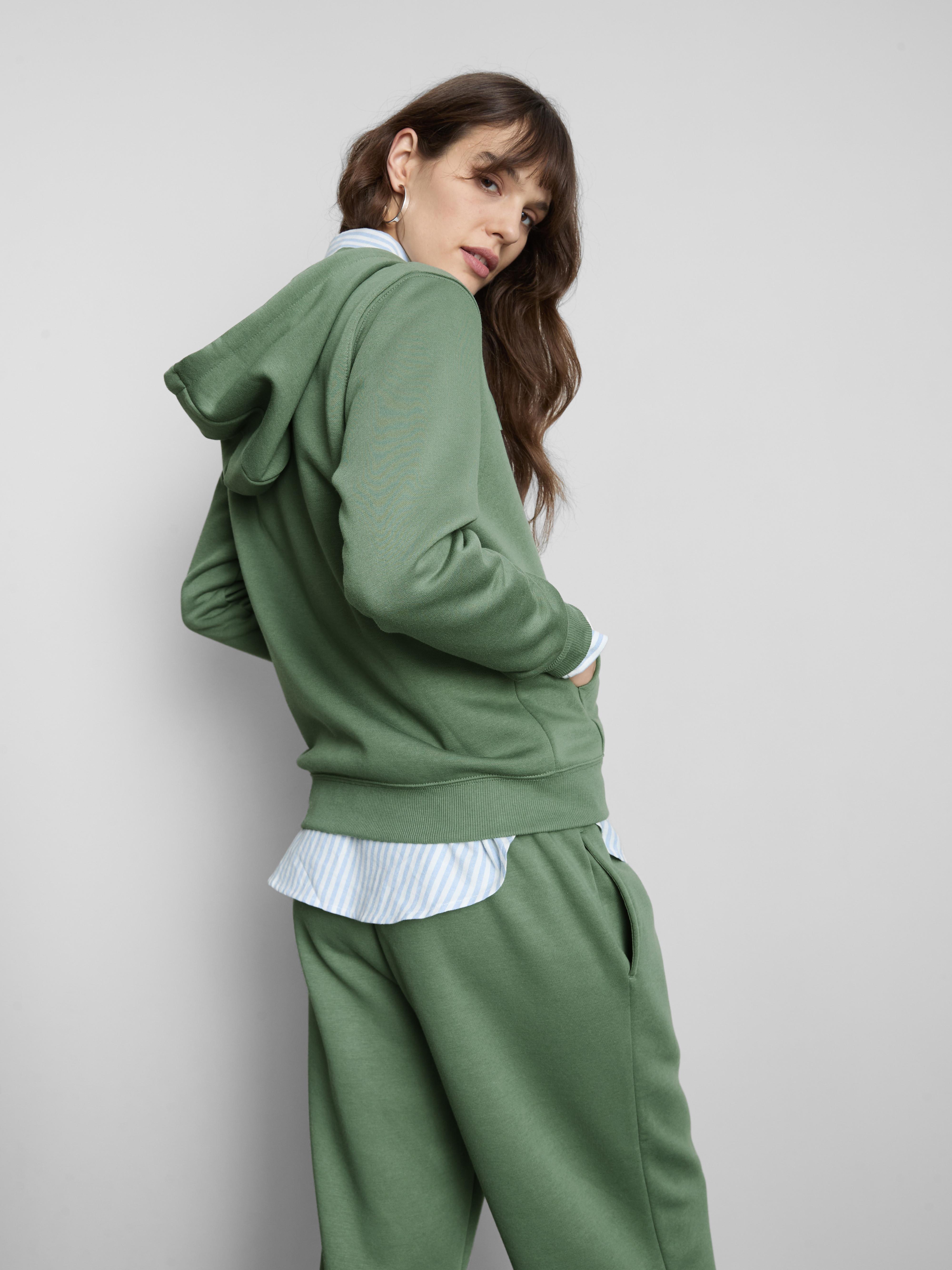 Sudadera básica con capucha y cremallera - Color caqui - Mujer | Primark