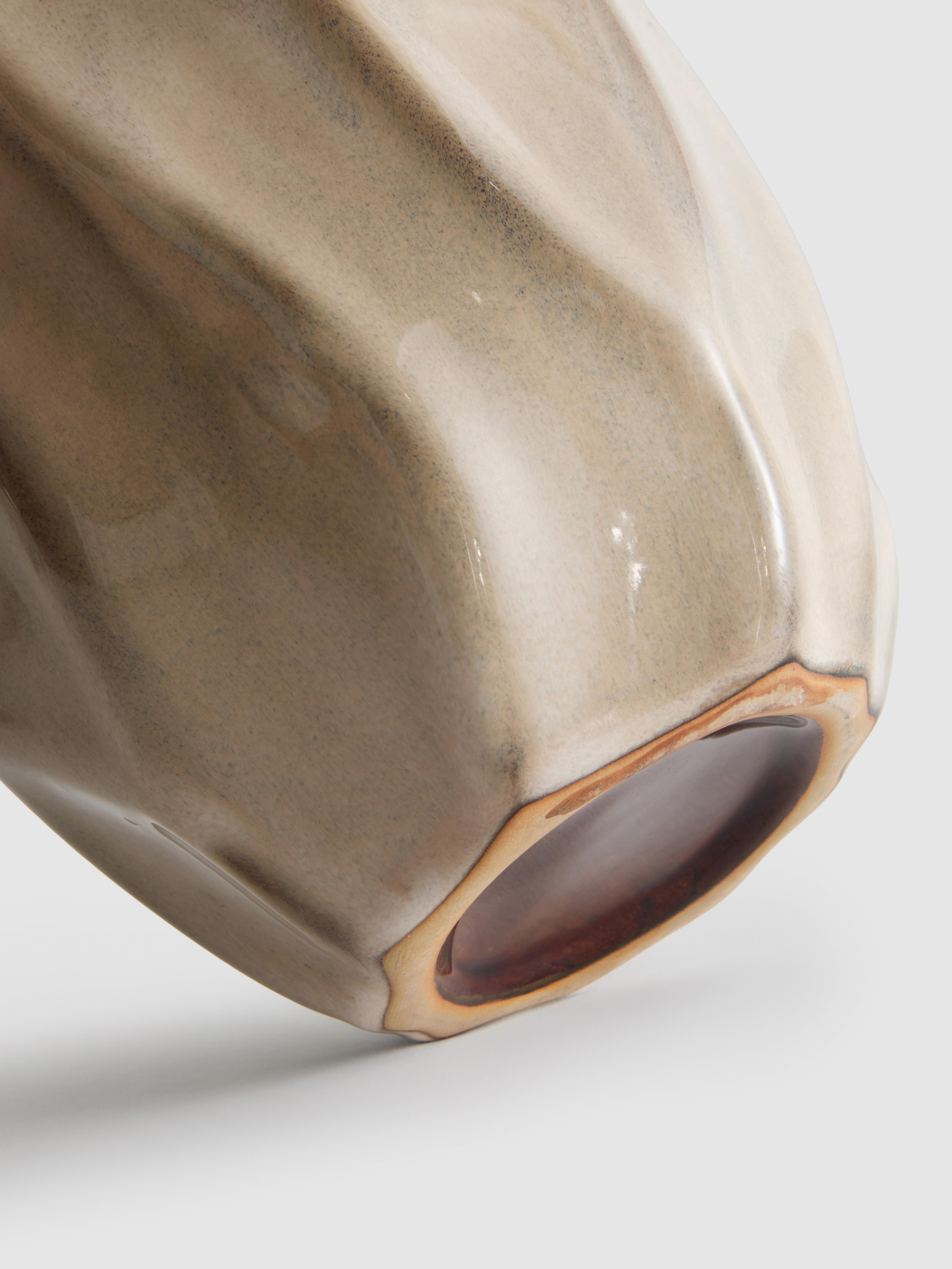Brown Moulded Ceramic Vase | Primark