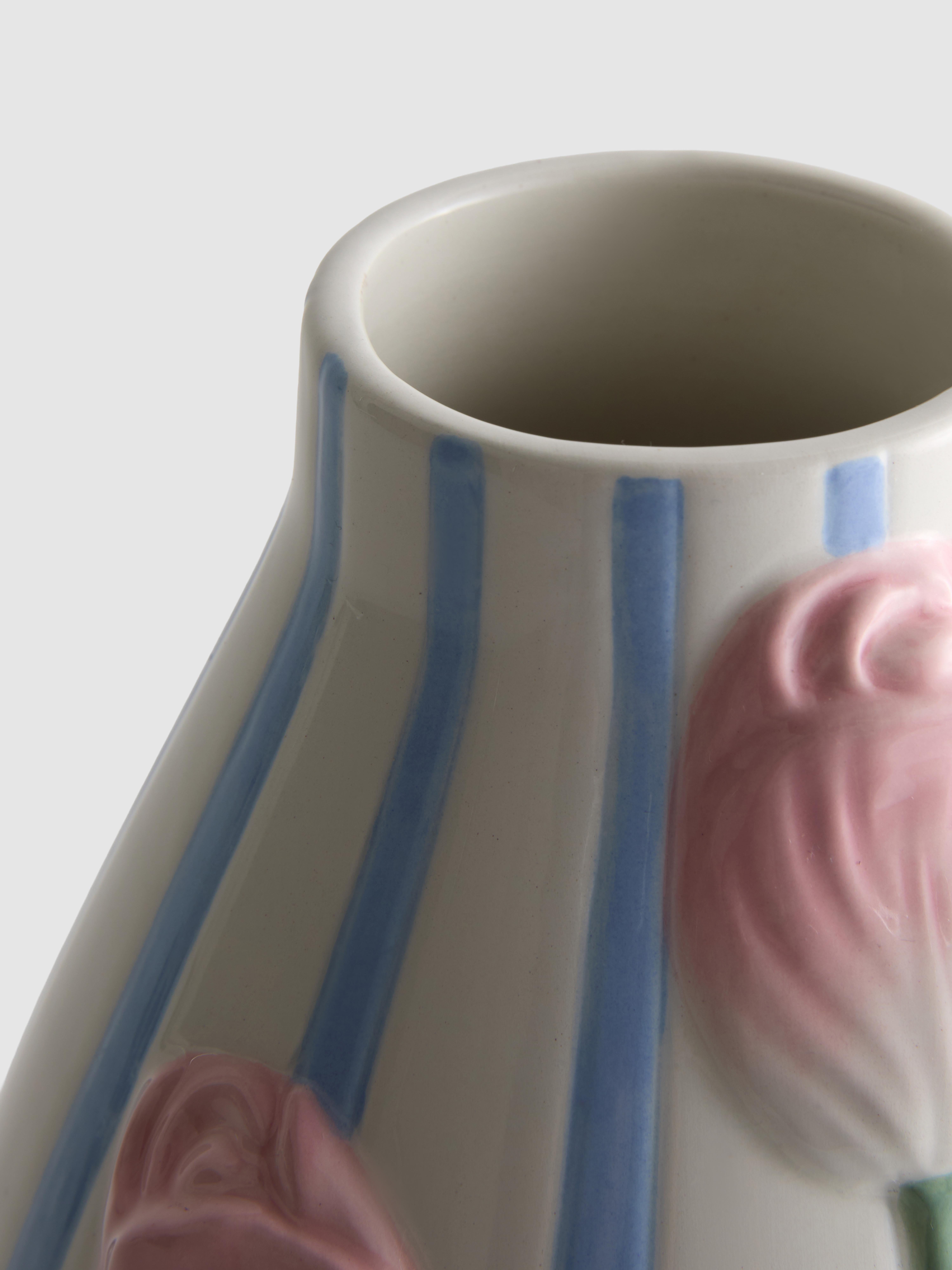 Pink Floral Stripe Vase | Primark
