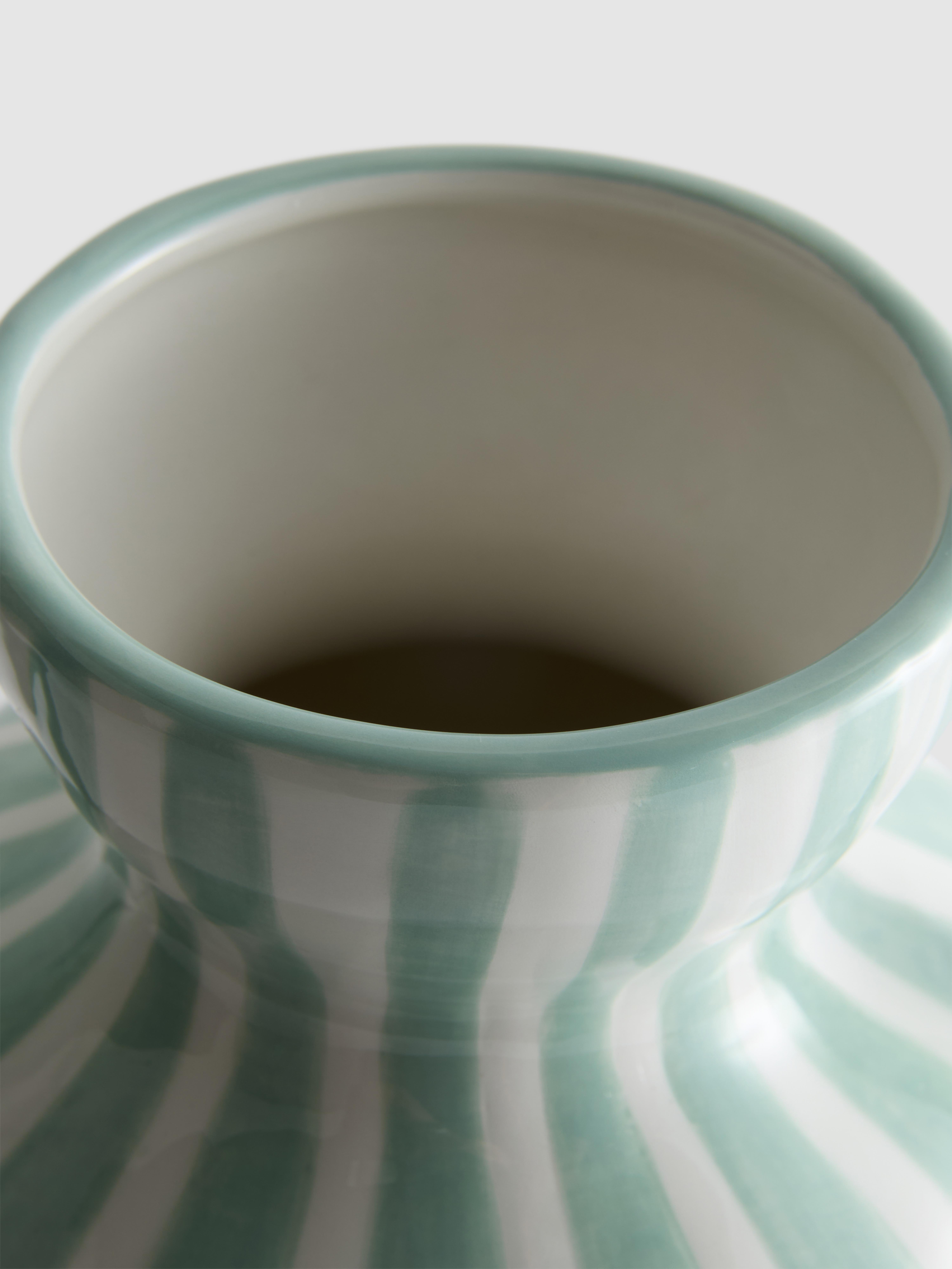 Green Cabana Stripe Urn-Style Vase | Primark