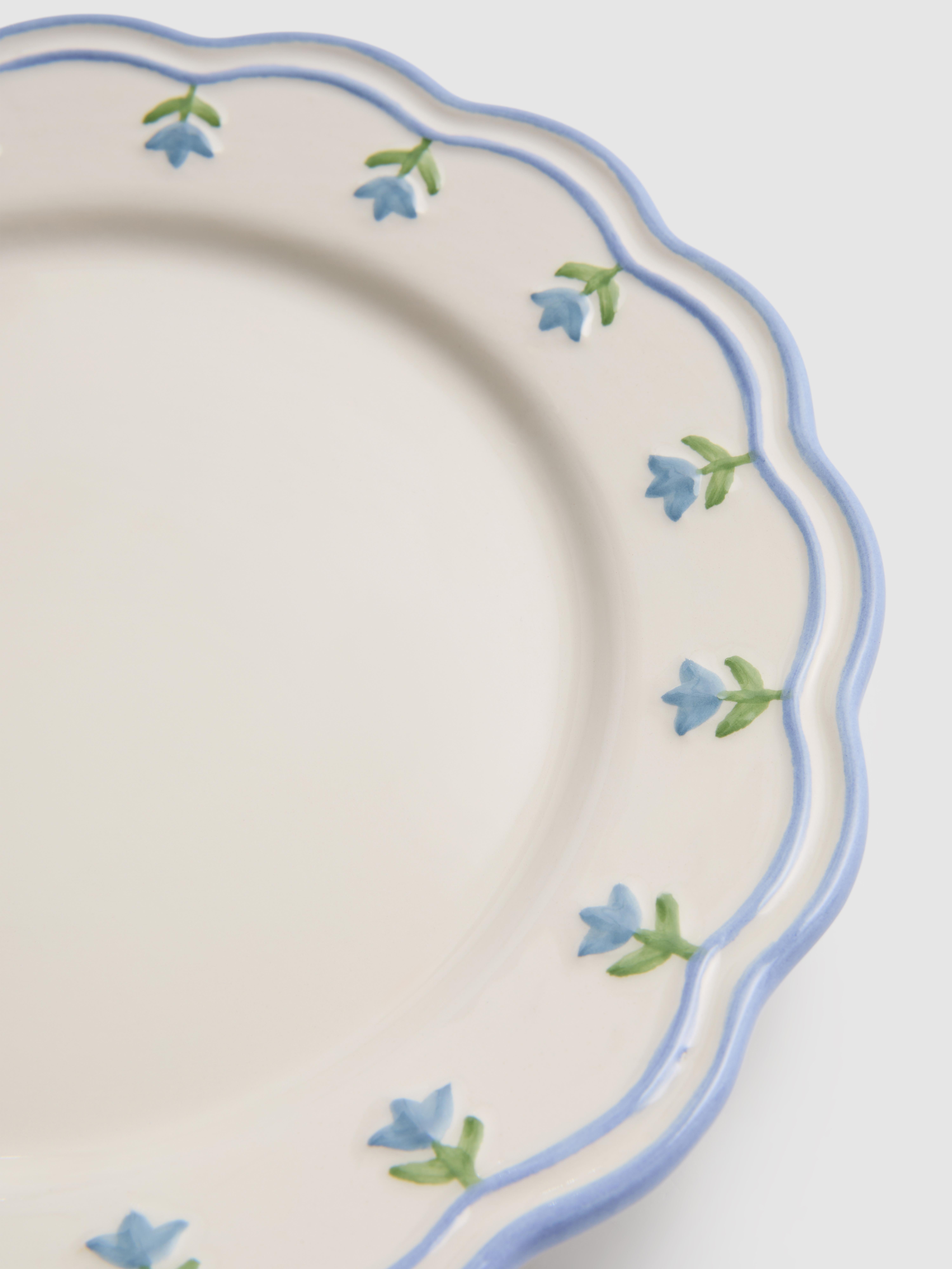 White Embossed Side Plate | Primark