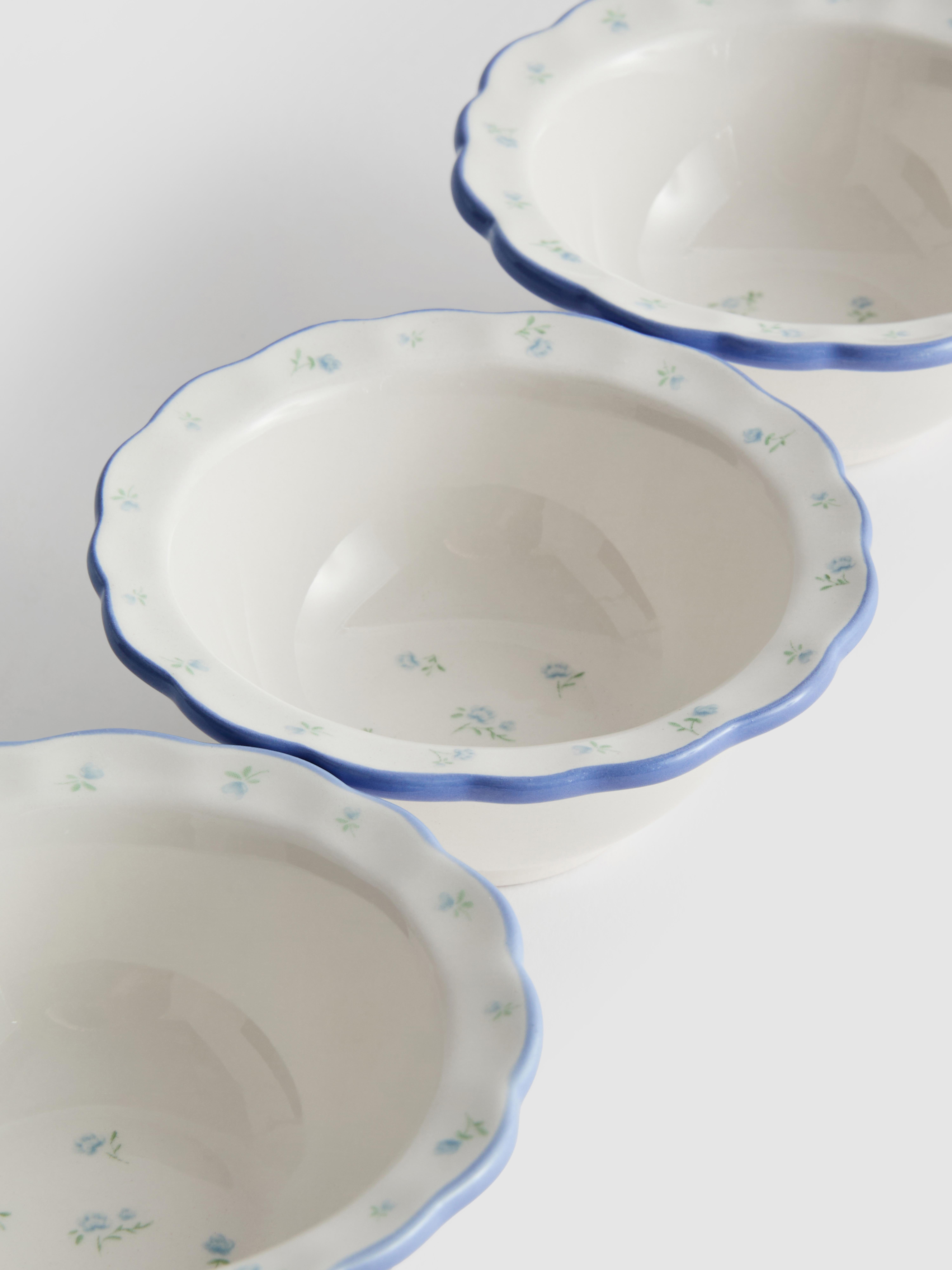 Pack 3 tigelas pequenas floral miudinho - Branco | Primark