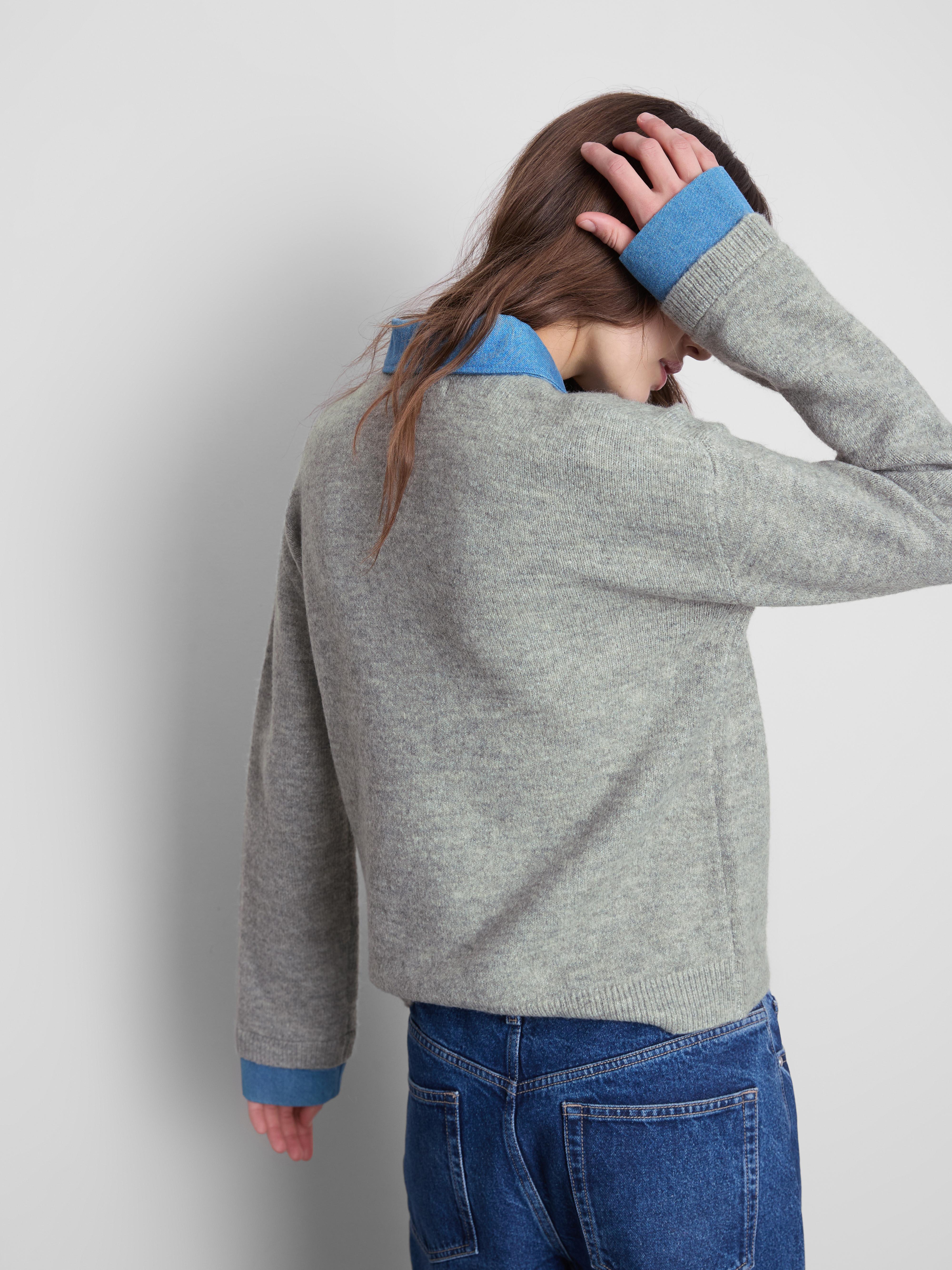 Pull à col en jean - Gris - Femme | Primark