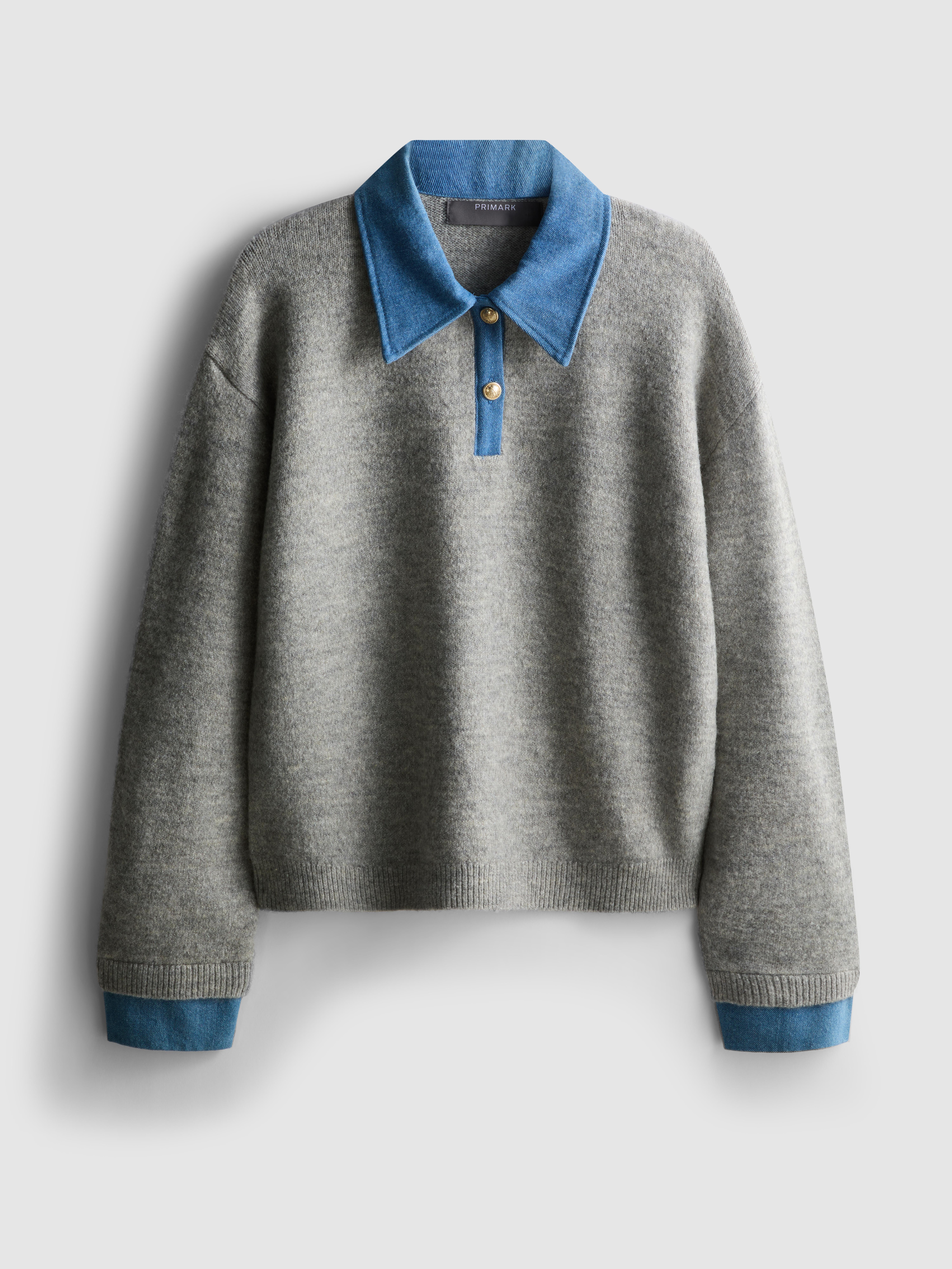 Pull à col en jean - Gris - Femme | Primark