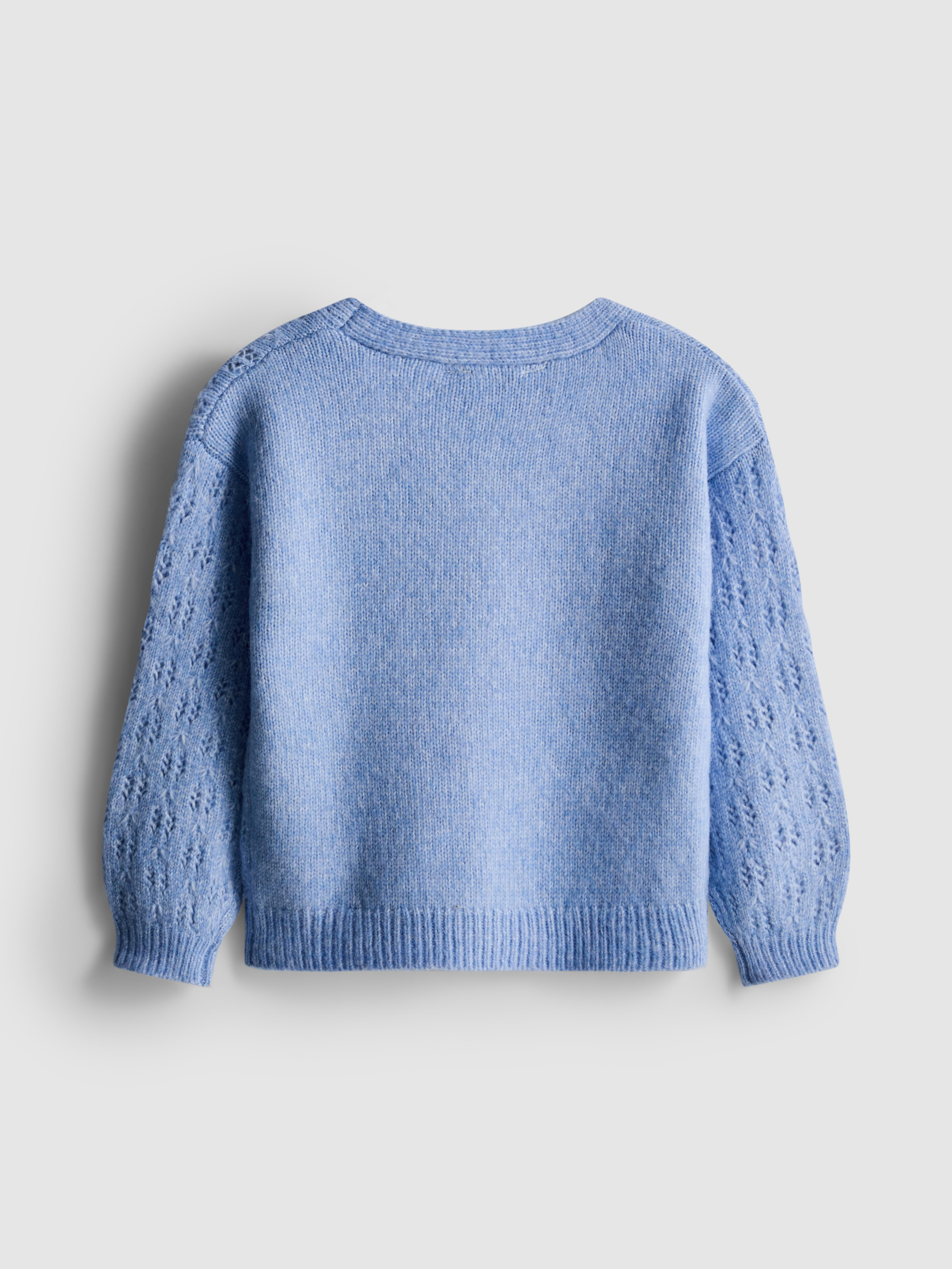 Girls Blue 1.5-8yrs | Open Knit Cardigan | Primark