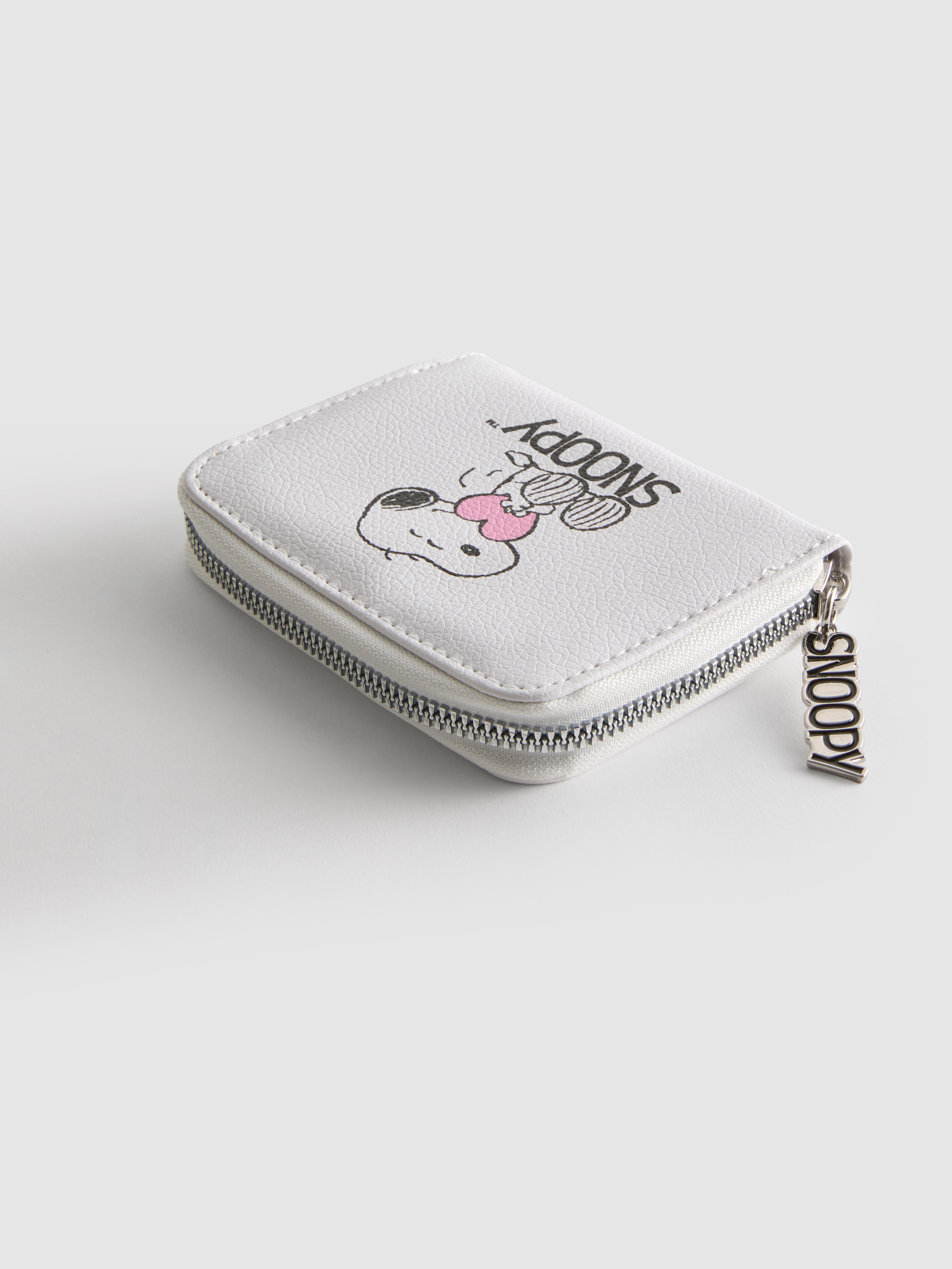 Womens Ecru Snoopy Zip Purse | Primark