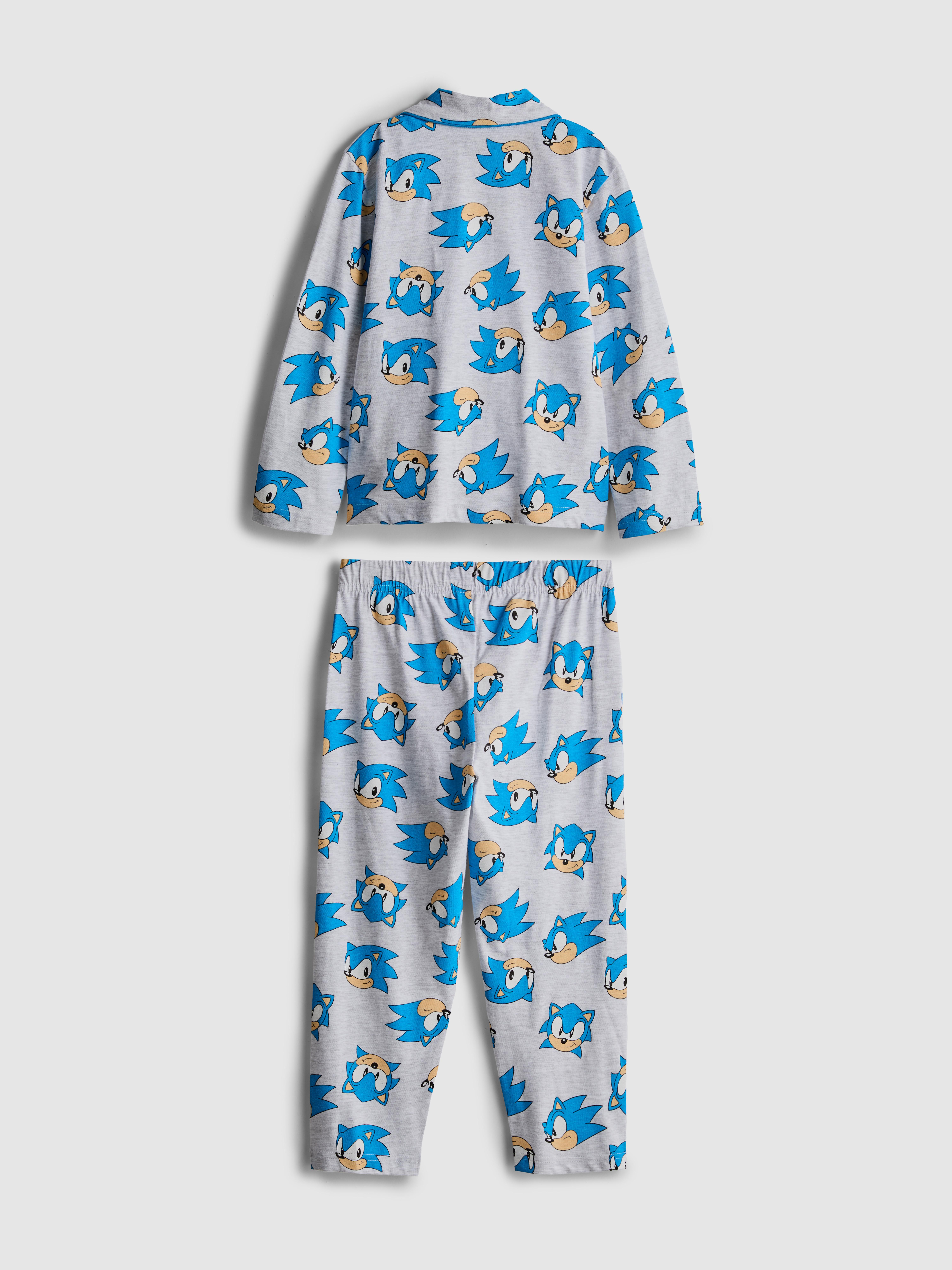 1,5-10 anos | Pijama camisa Sonic The Hedgehog - Cinzento marmoreado ...
