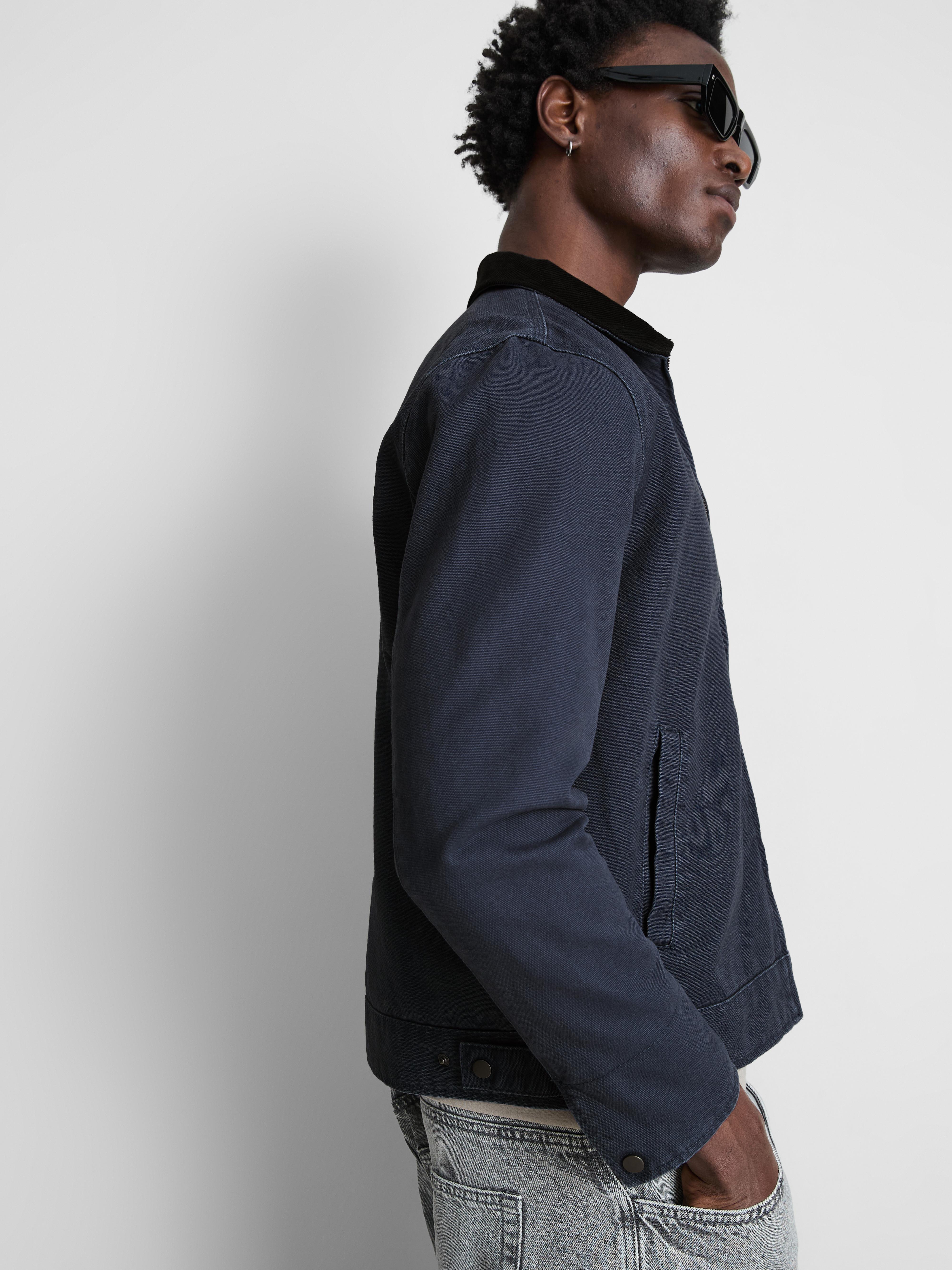 Mens Blue Zip-Up Chore Jacket | Primark