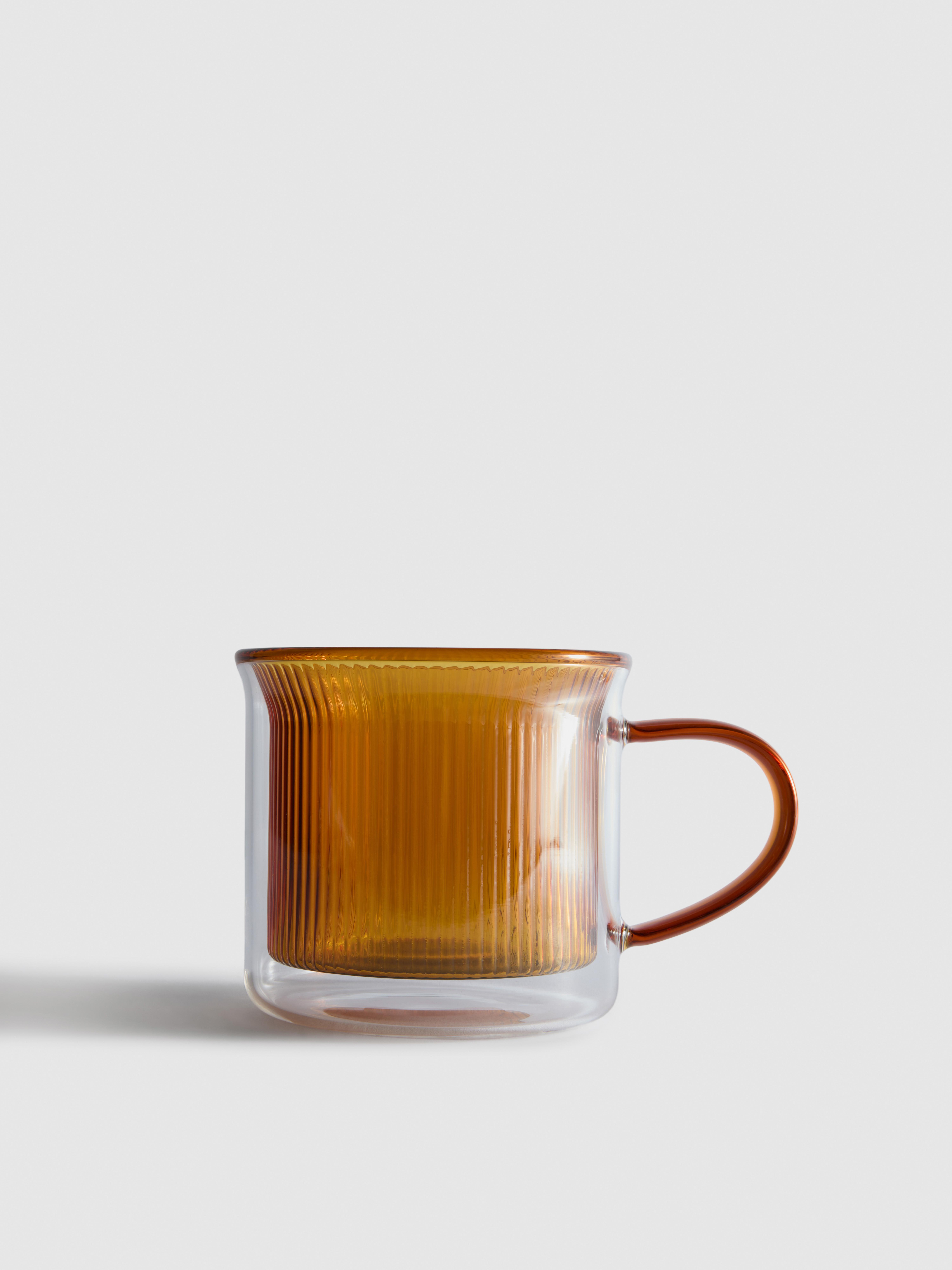 Green Ribbed Glass Mug | Penneys