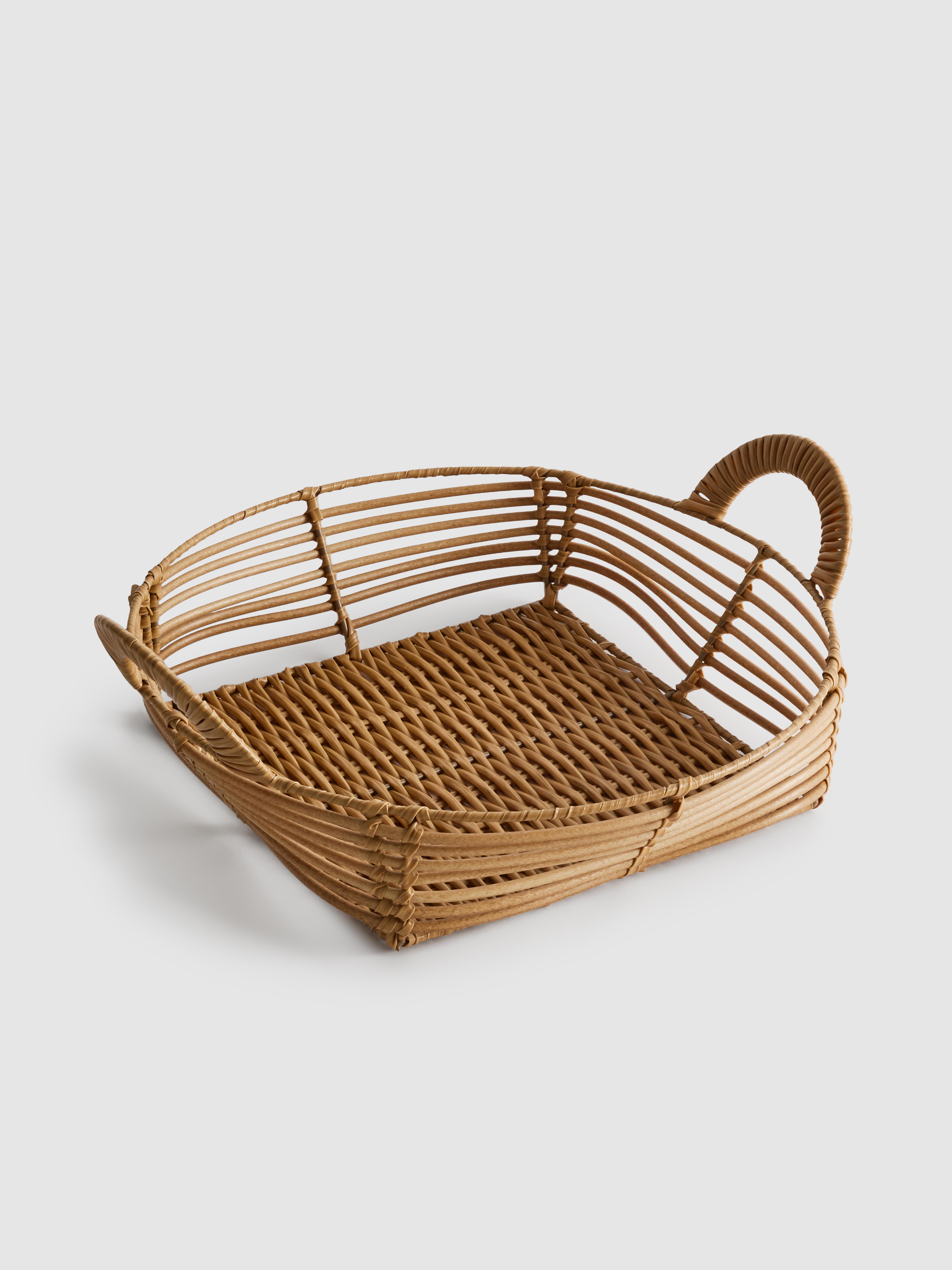 Natural Woven Tabletop Basket With Handles | Primark