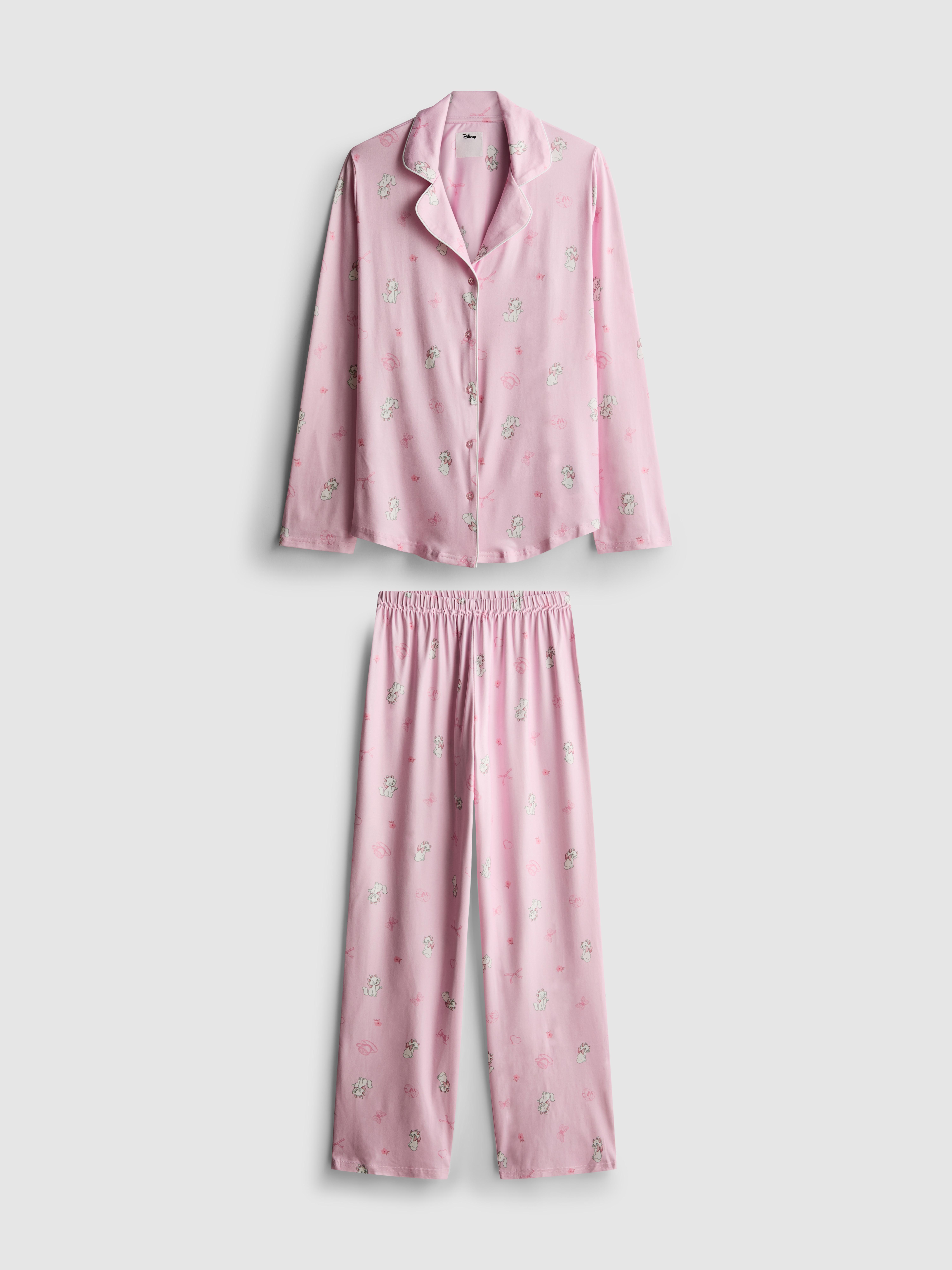 Womens Light Pink Disney’s Marie Printed Boyfriend Pyjamas | Primark