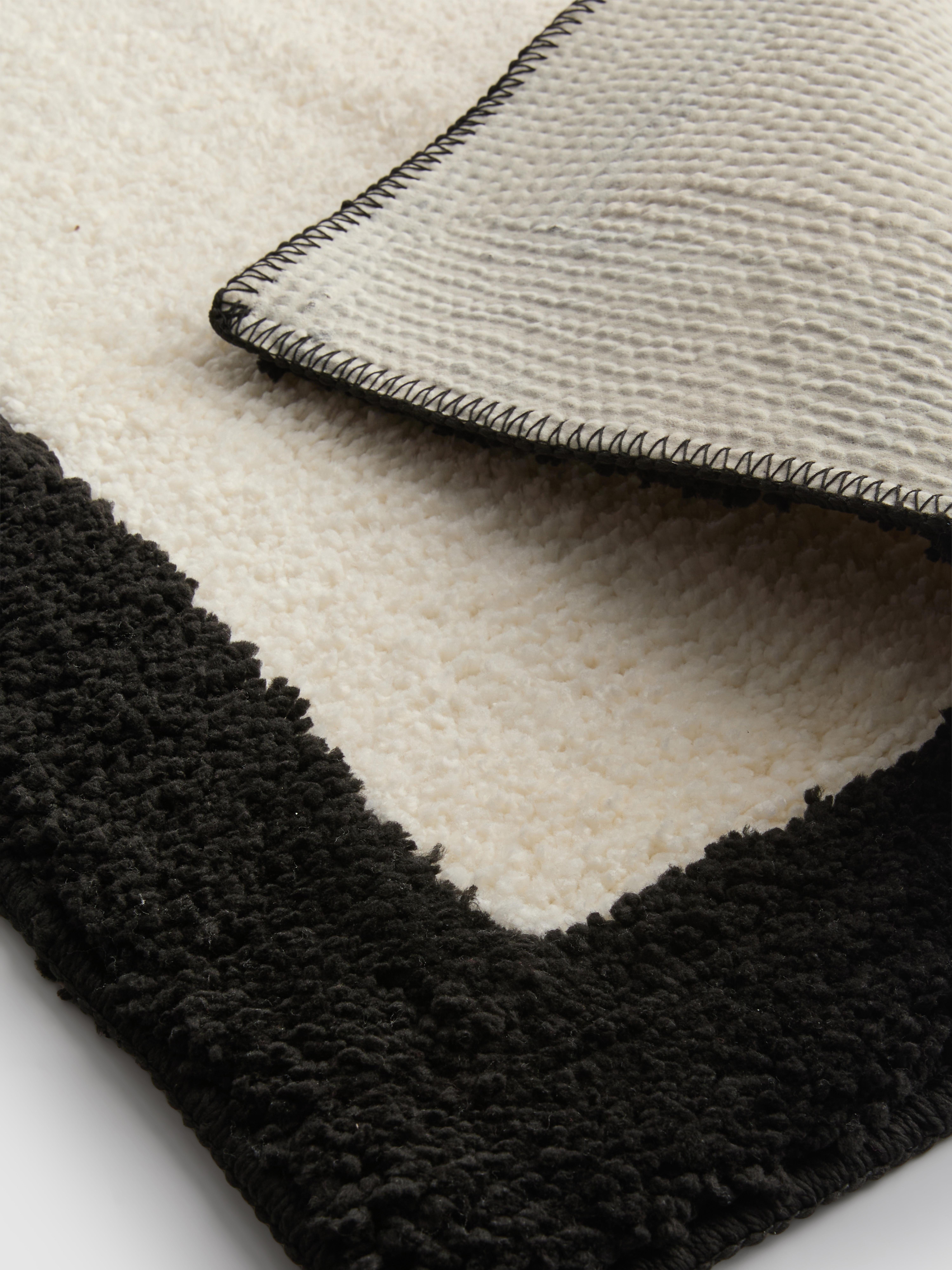 Alfombrilla rectangular bicolor - Negro/Blanco | Primark