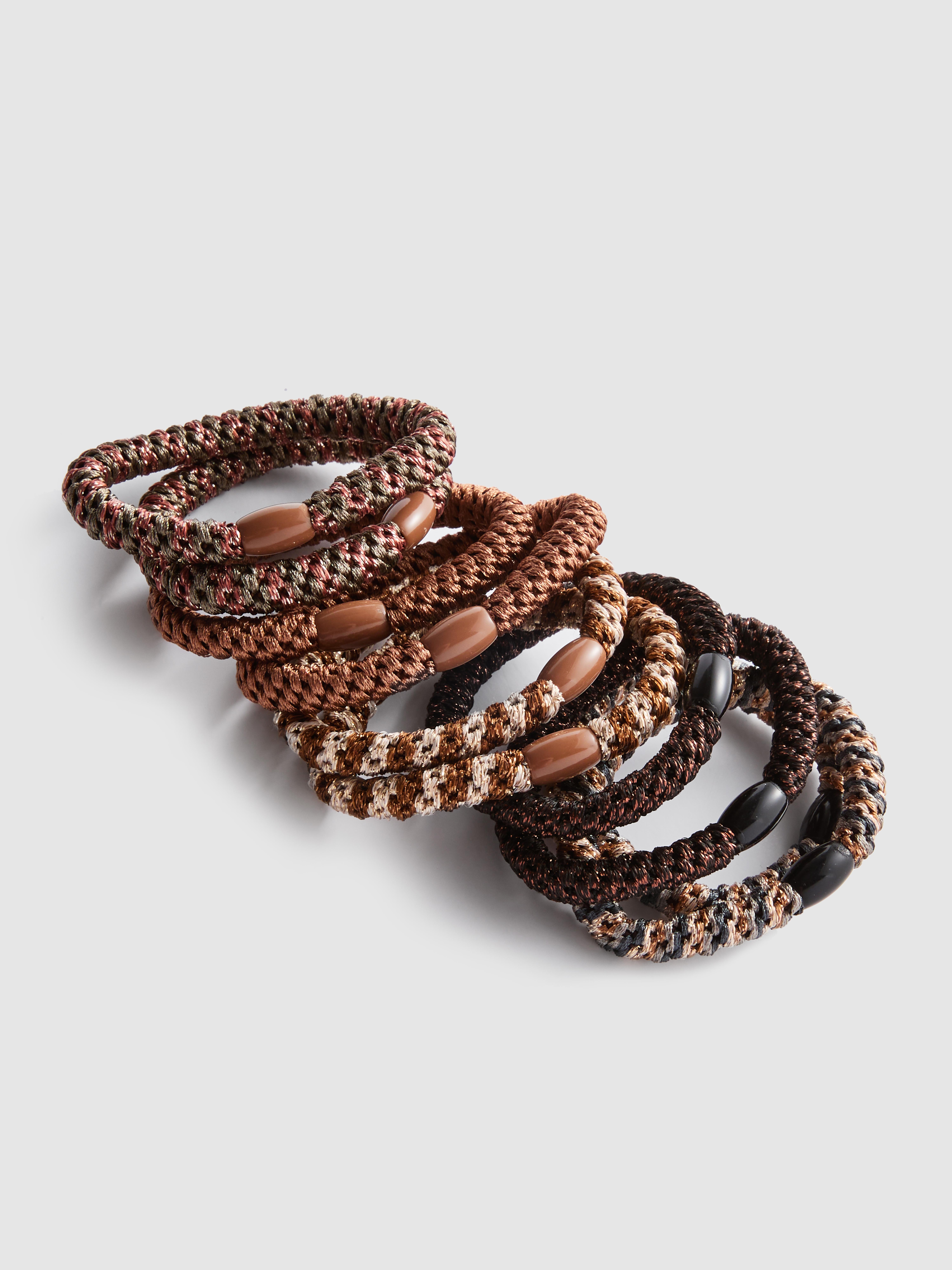 Women's Gold 10pk Chunky Hair Bands | Primark