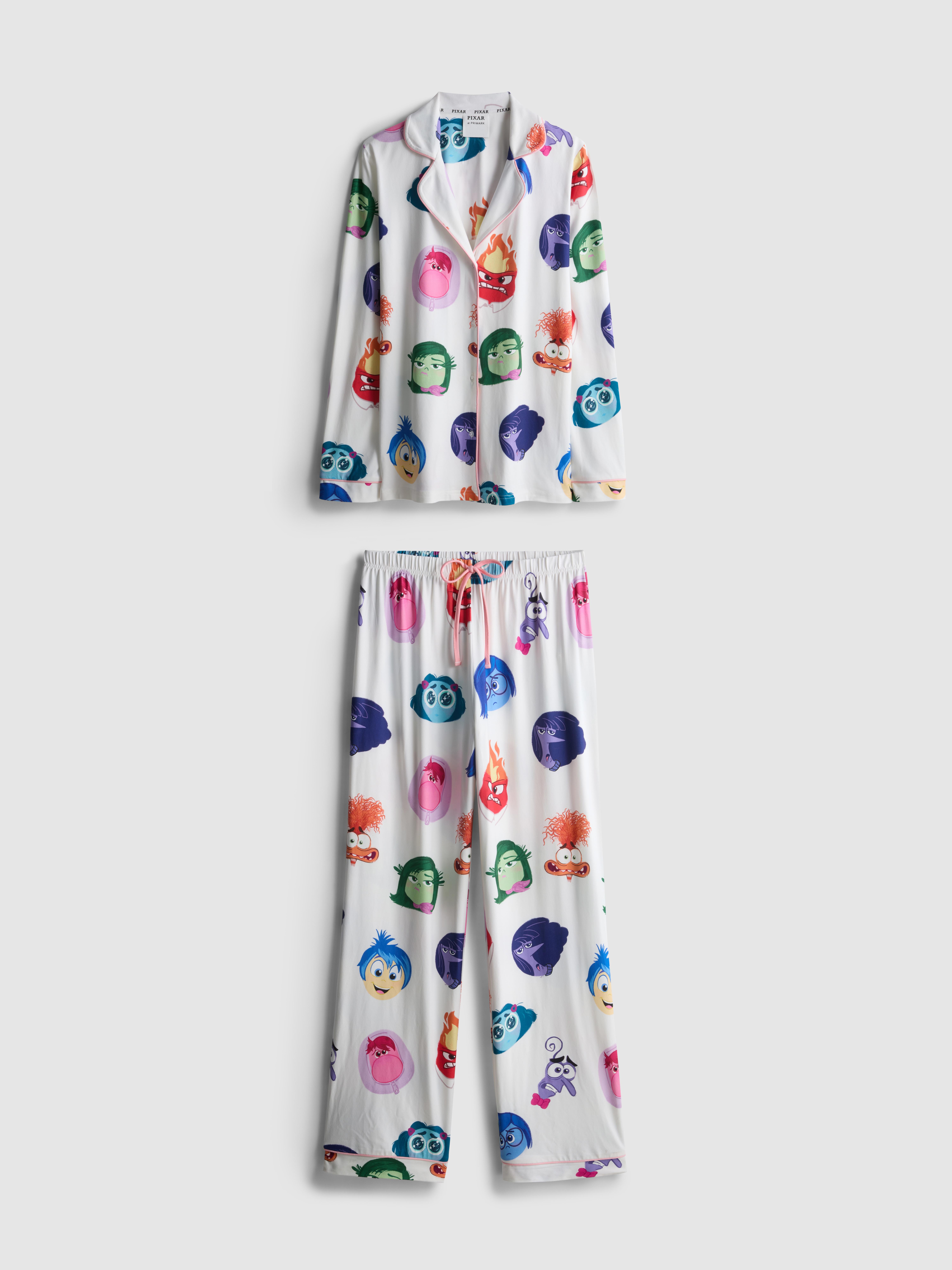 Women's White Disney Pixar’s Inside Out Boyfriend Pajamas | Primark