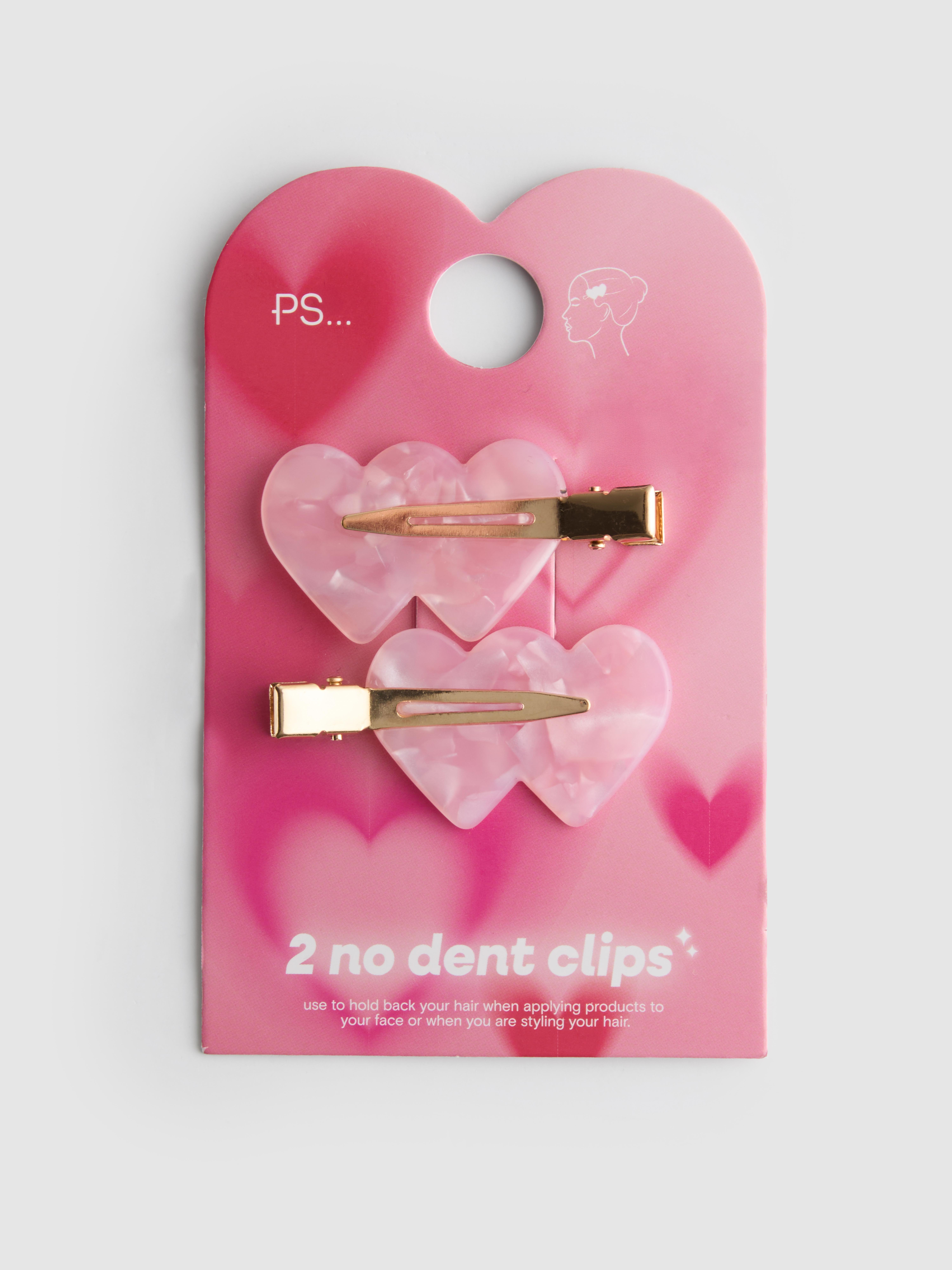 Womens Pink 2pk PS... Valentine’s No Dent Hair Clips | Primark