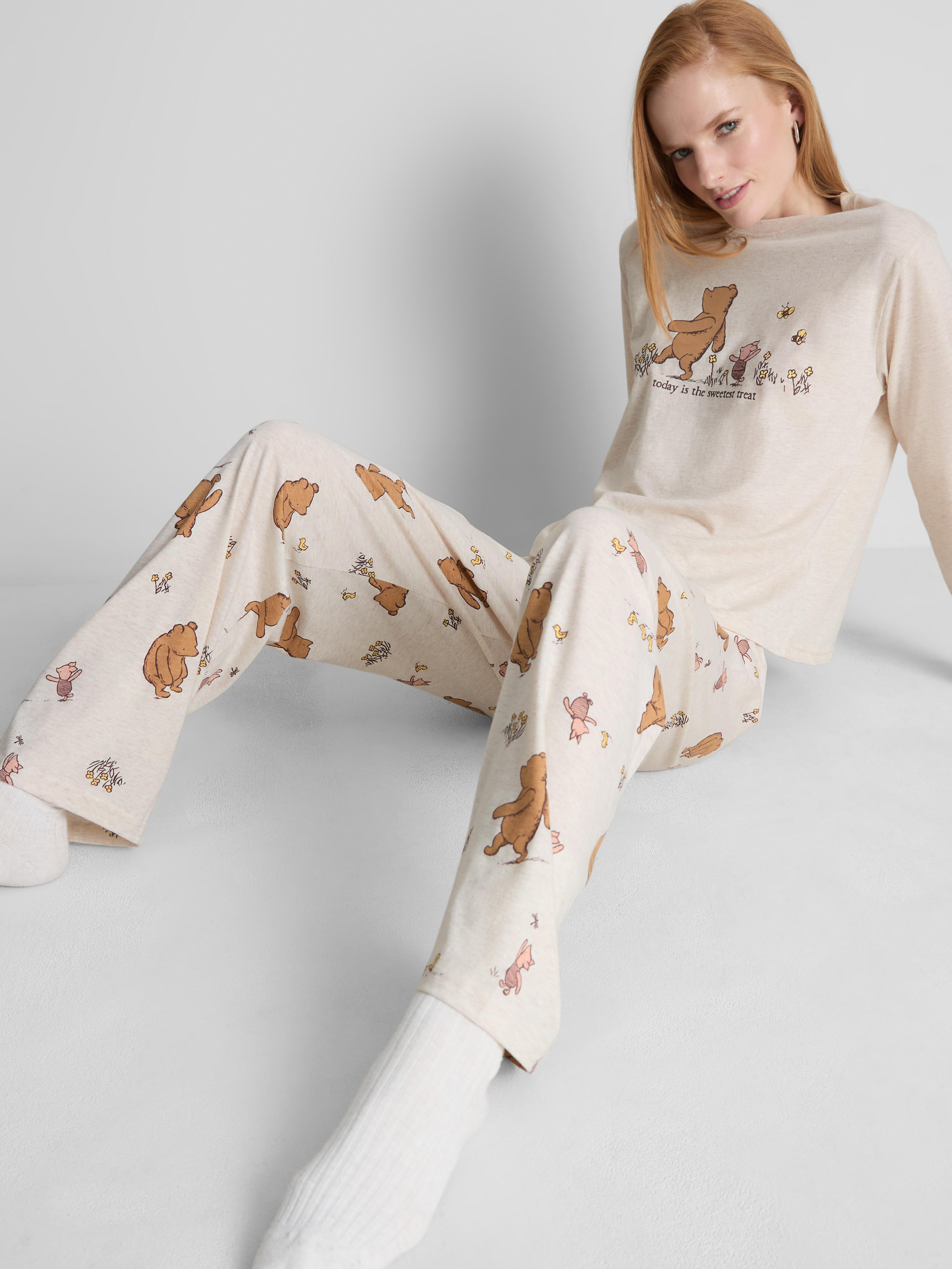 Women's Oatmeal Disney’s Winnie The Pooh Cotton Blend Pajamas | Primark
