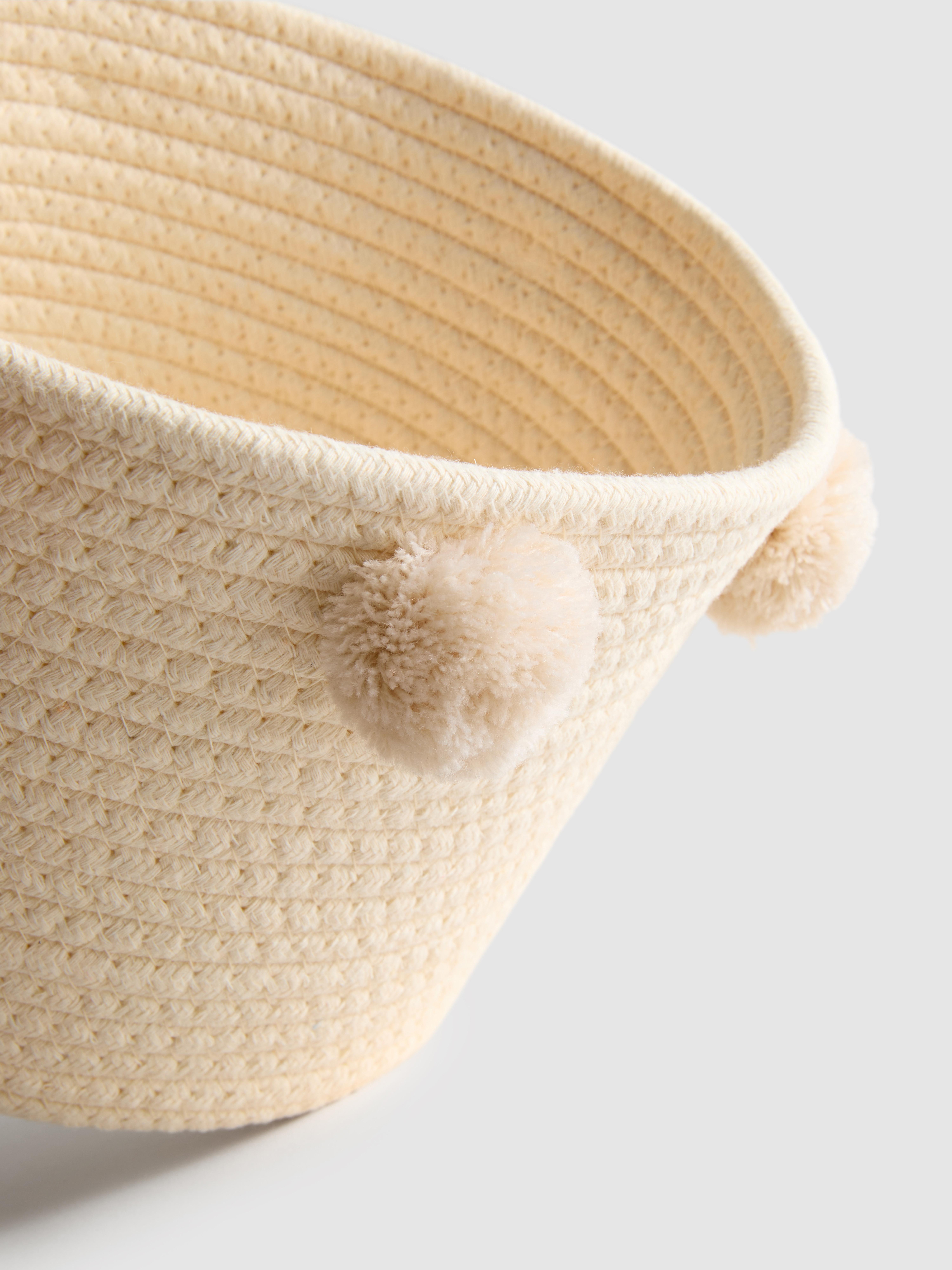 Ivory Pom Pom Storage Basket | Primark