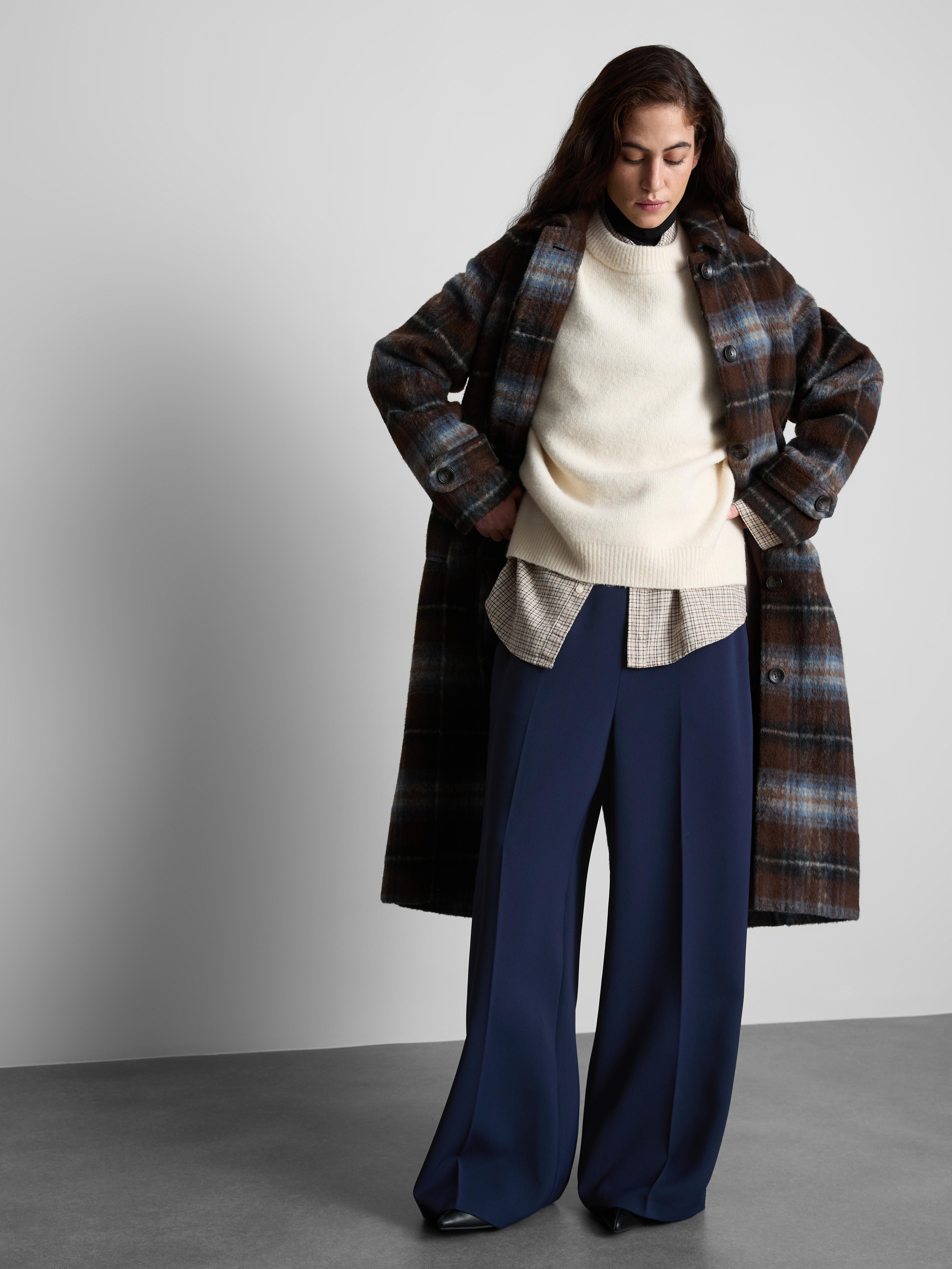 Calças corte largo formal - Azul-marinho - Mulher | Primark