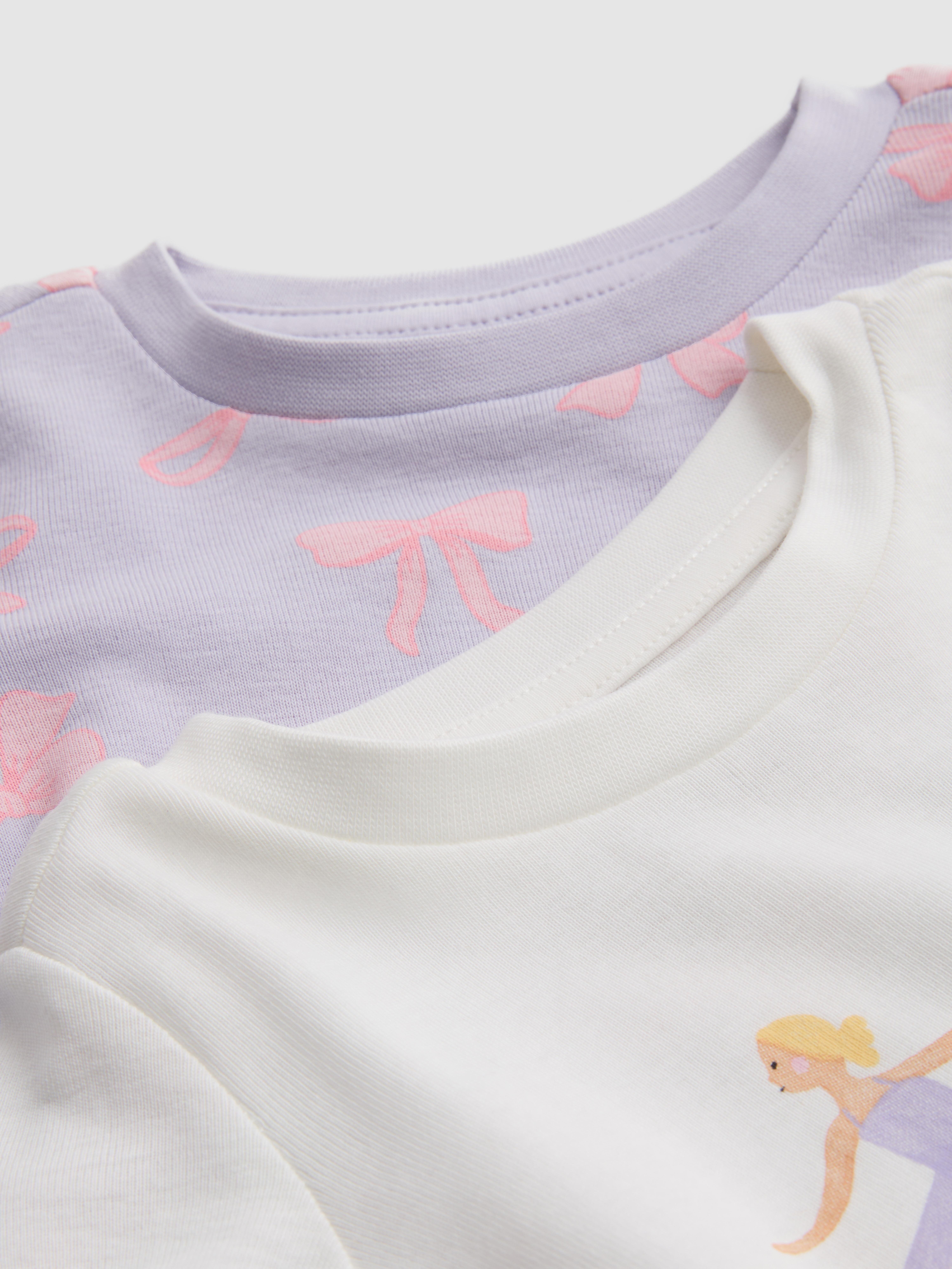 Baby Girls Lilac 0-36mths | 2pk Ballerina Graphic Pajamas | Primark