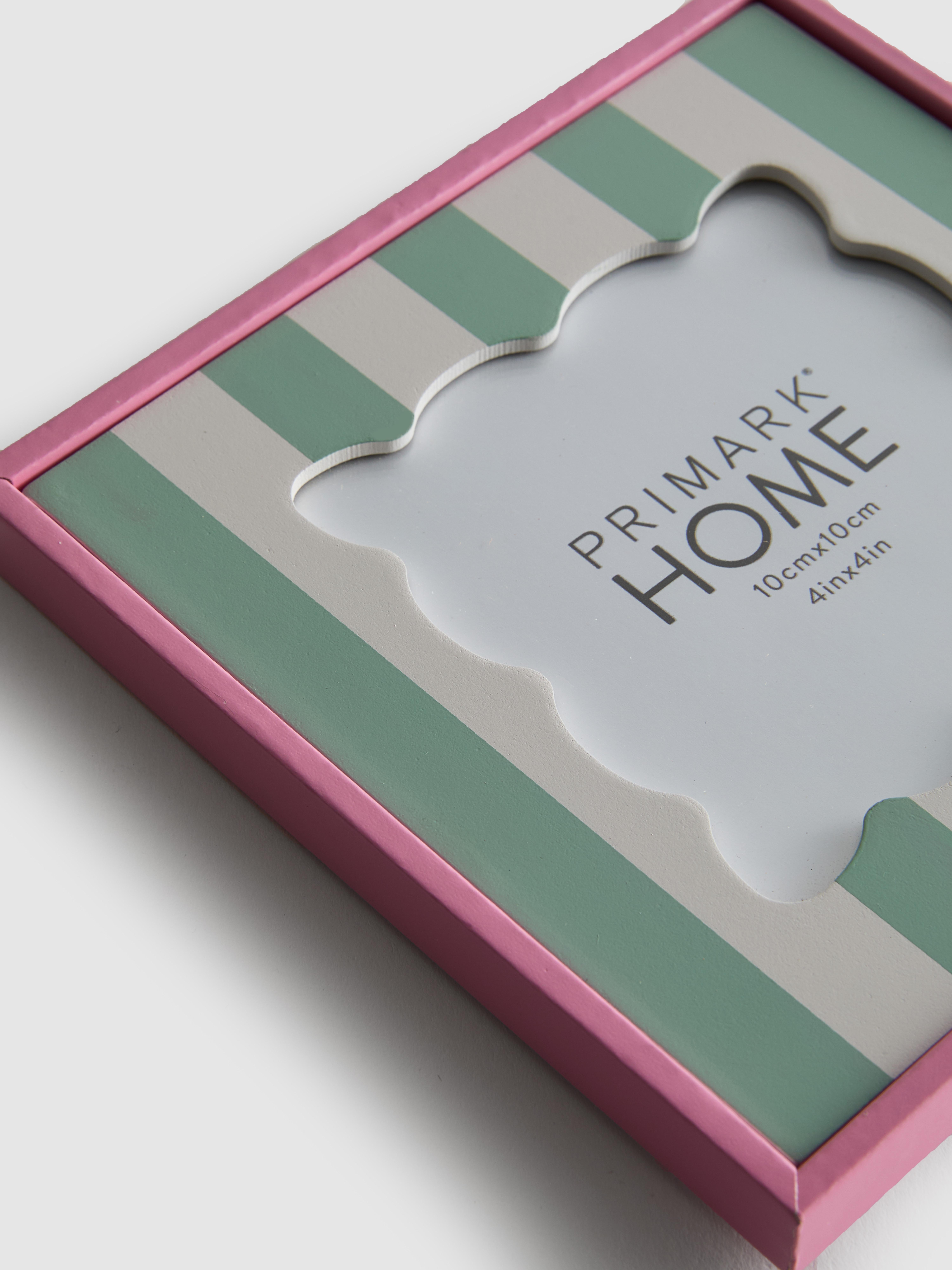Multi Striped Square Picture Frame | 10x10cm (4x4in) | Primark